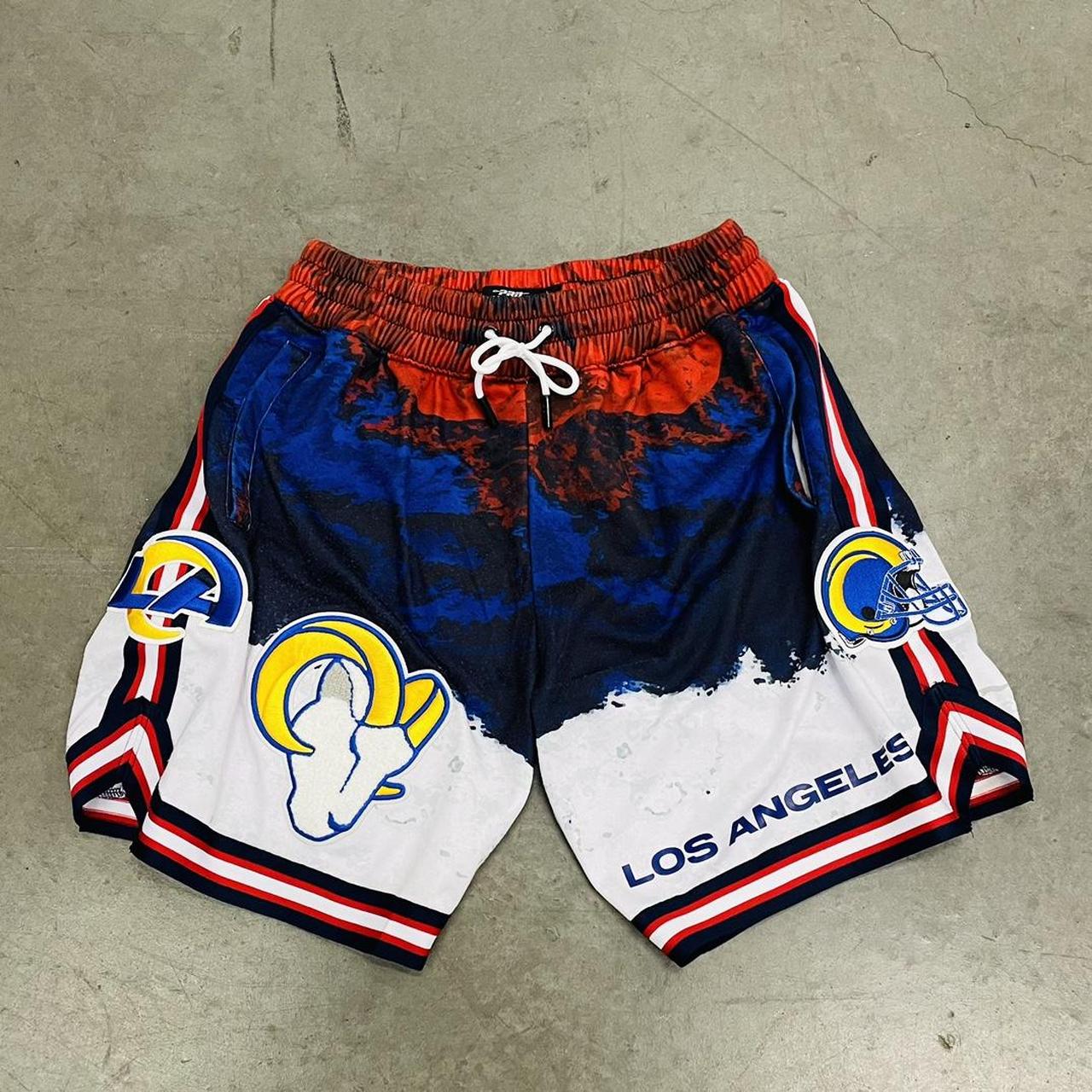 Pro Standard Men's White and Red Shorts | Depop