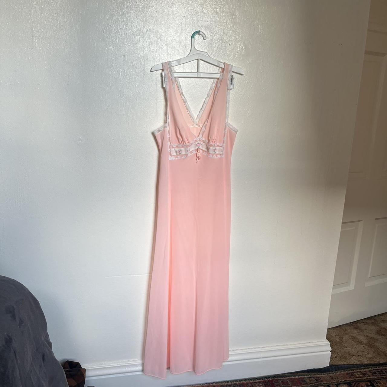 Dainty sheer 1970s floor length nightgown Empire... | Depop