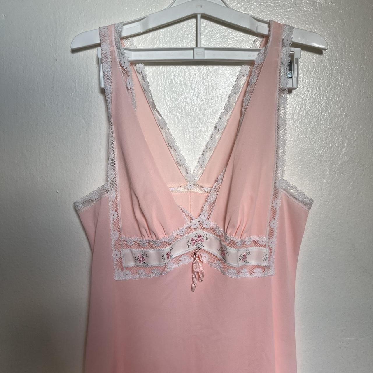 Dainty sheer 1970s floor length nightgown Empire... | Depop