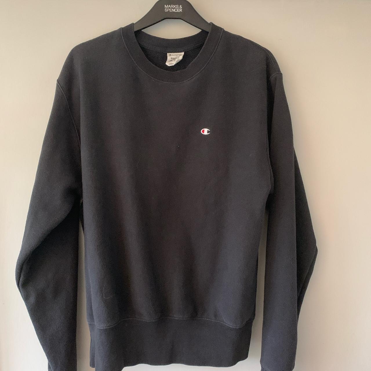 Great plain black Champion sweatshirt - bought from... - Depop