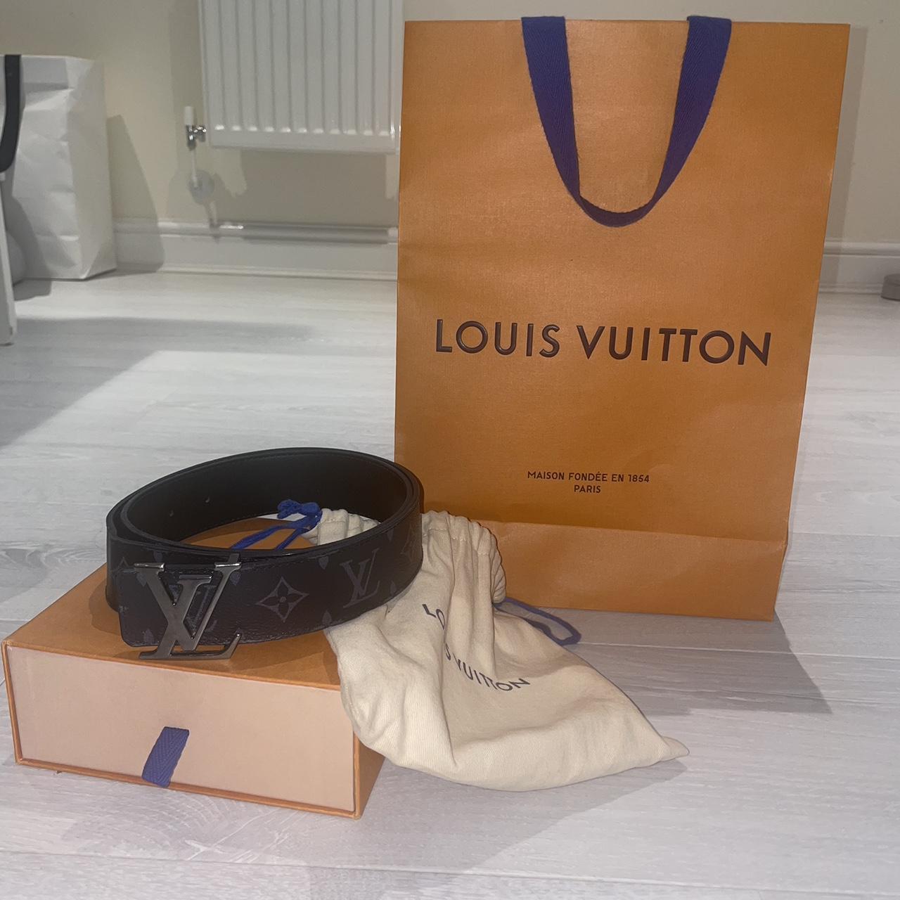 Louis Vuitton monogram eclipse belt 85 cm as shown. Depop