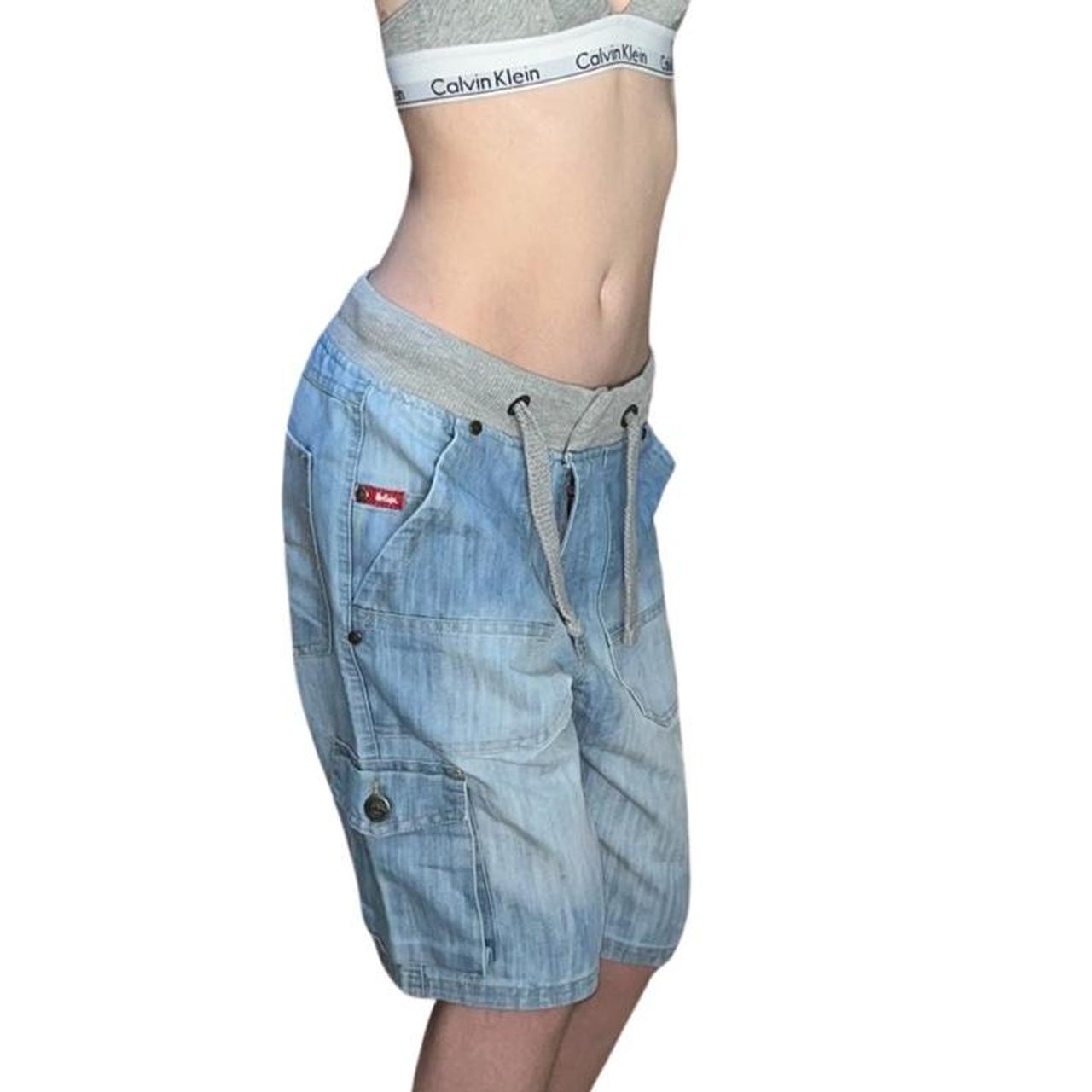 Y2k jorts vintage denim cargo jorts small mark as... - Depop