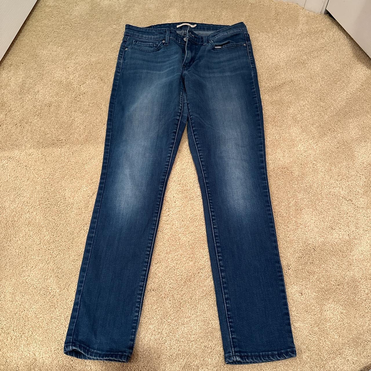 Levis Dark Wash Skinny Jeans 29” Waist And 275” Depop