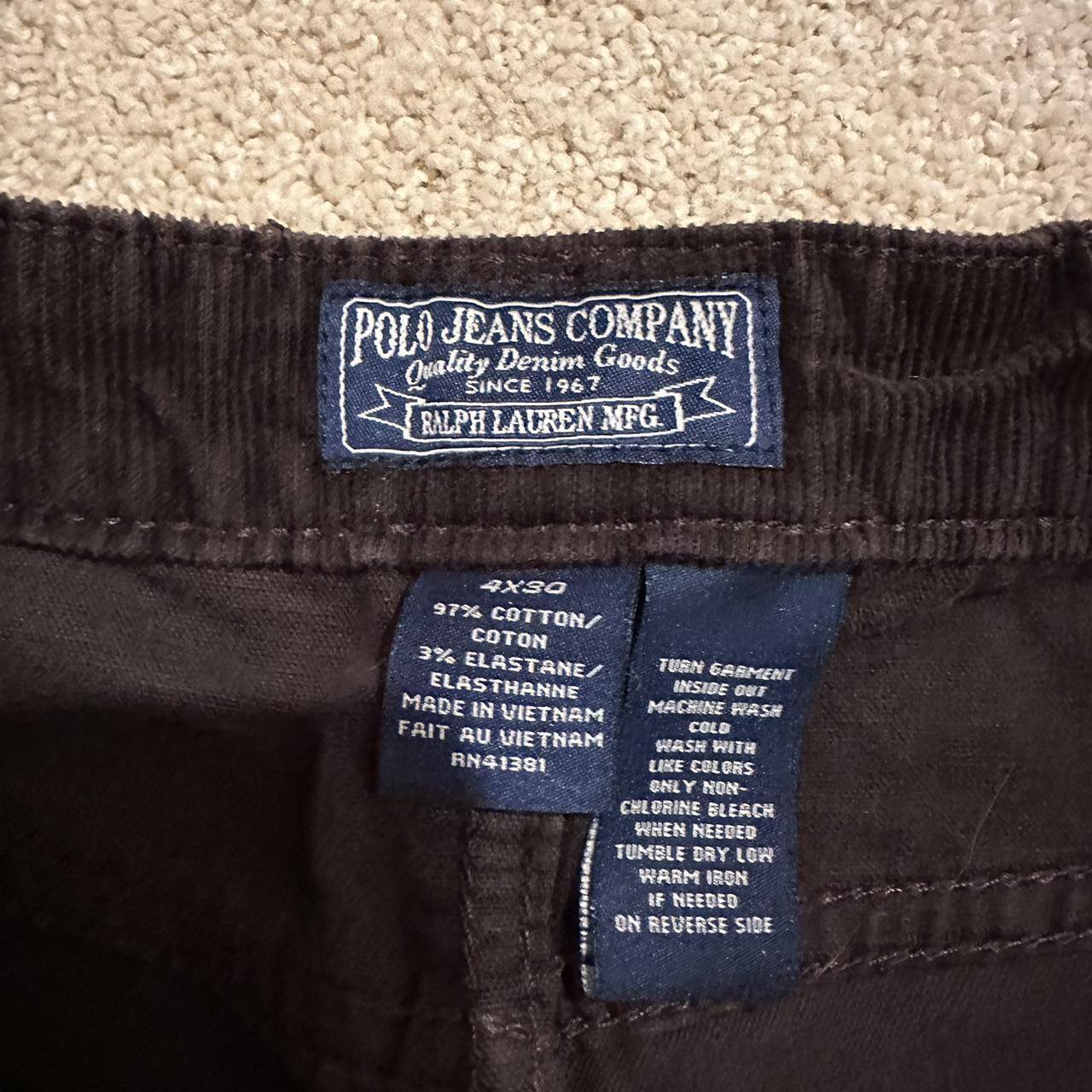 Vintage polo jeans company (ralph lauren) brown... - Depop