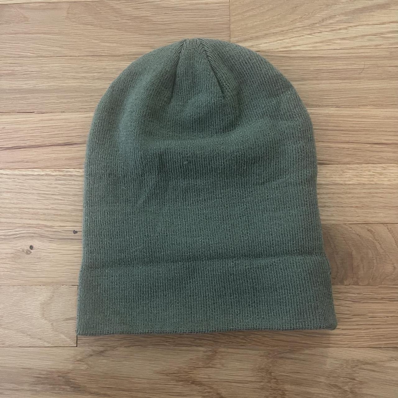 The Weeknd Green Patch Beanie New and never worn... - Depop