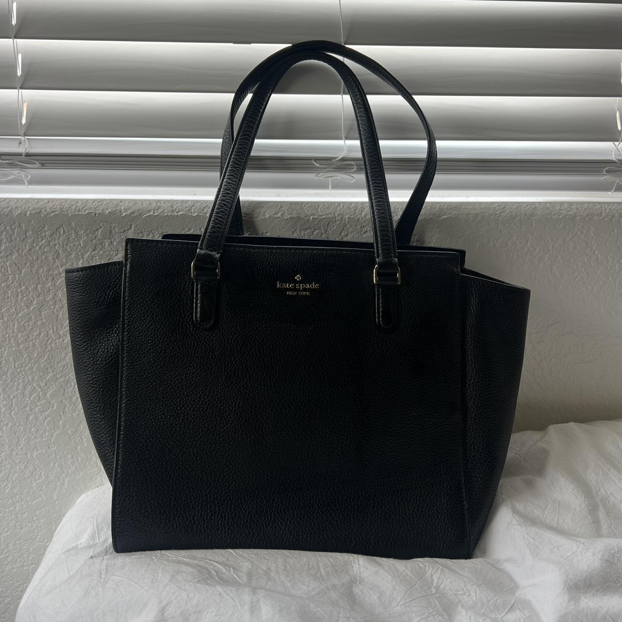 Kate Spade leather black tote purse - Depop
