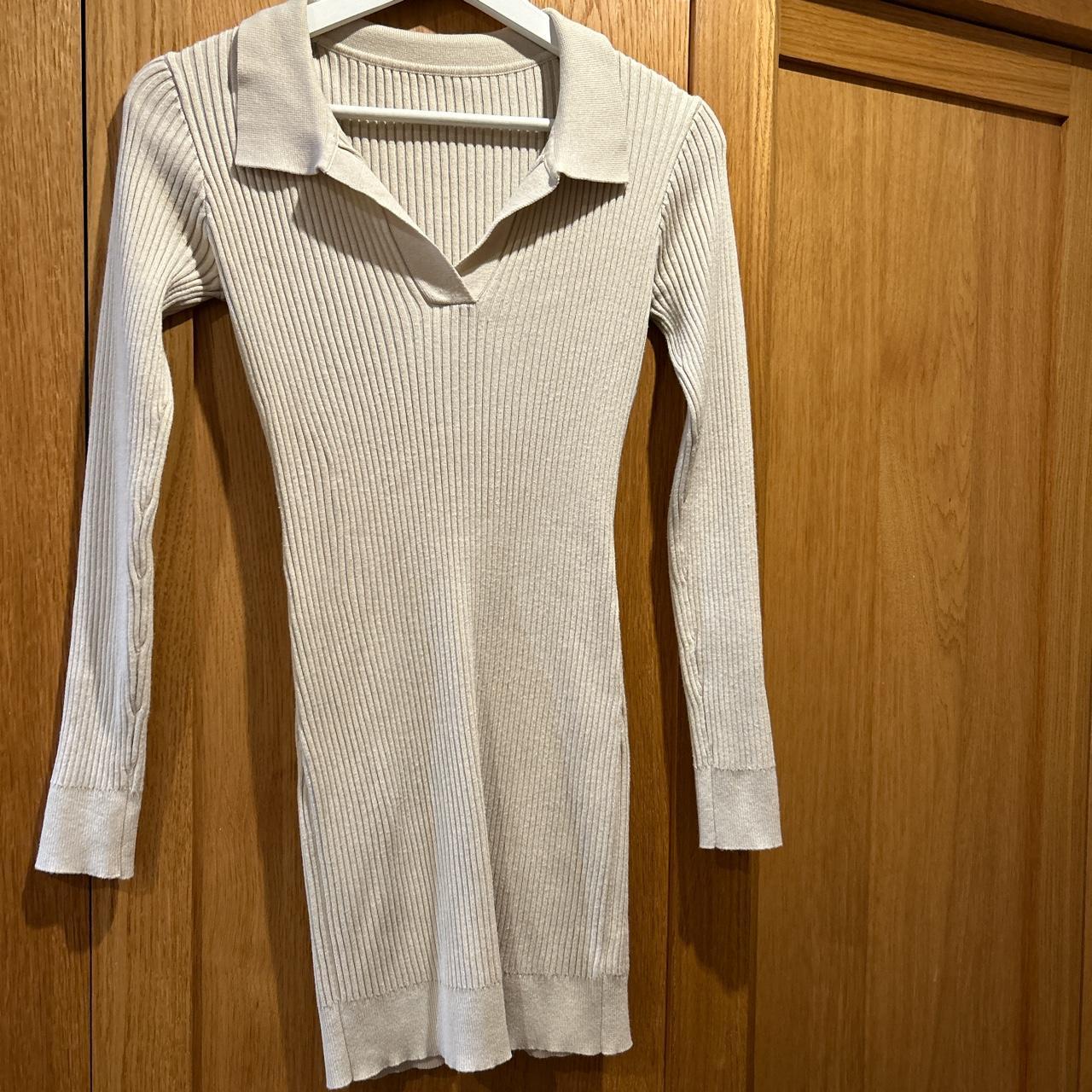 SHEIN Women's Cream Dress | Depop