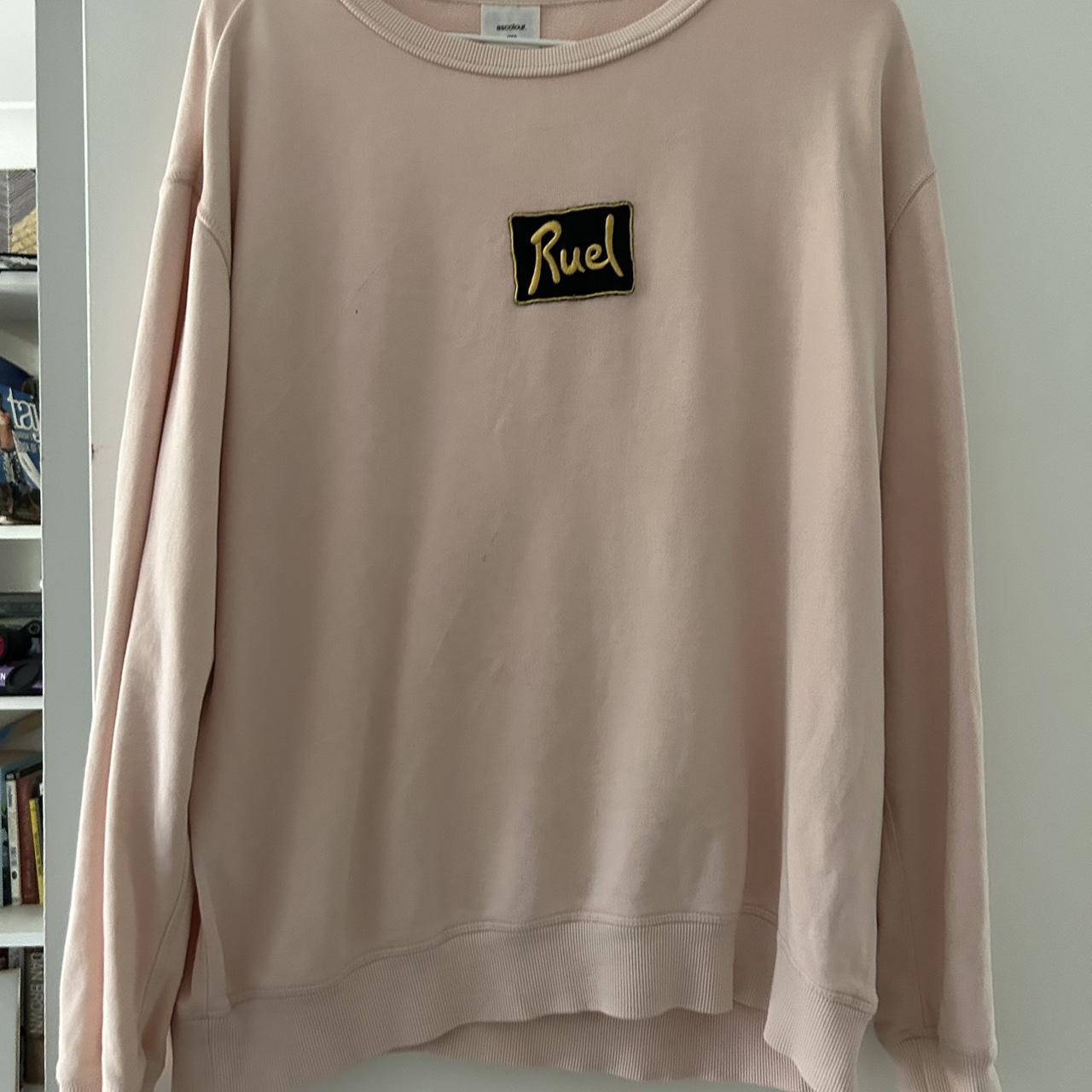 ascolour. pink crew neck with ruel merch iron on... - Depop
