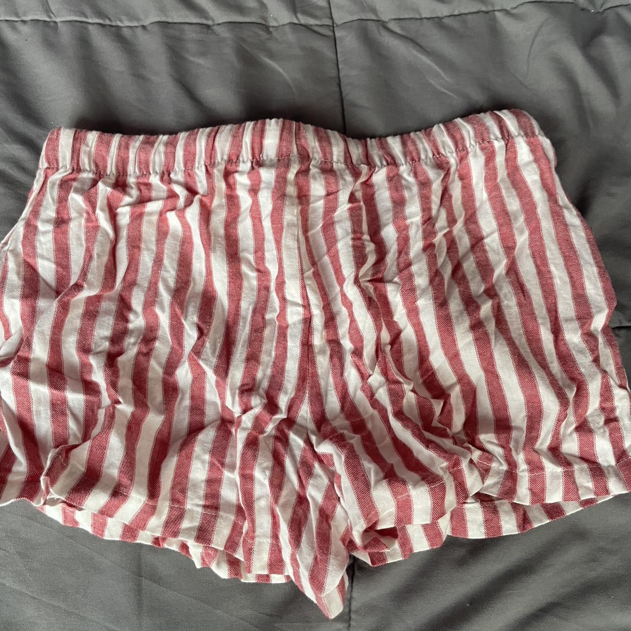 Stars Above Women's Red and White Shorts | Depop