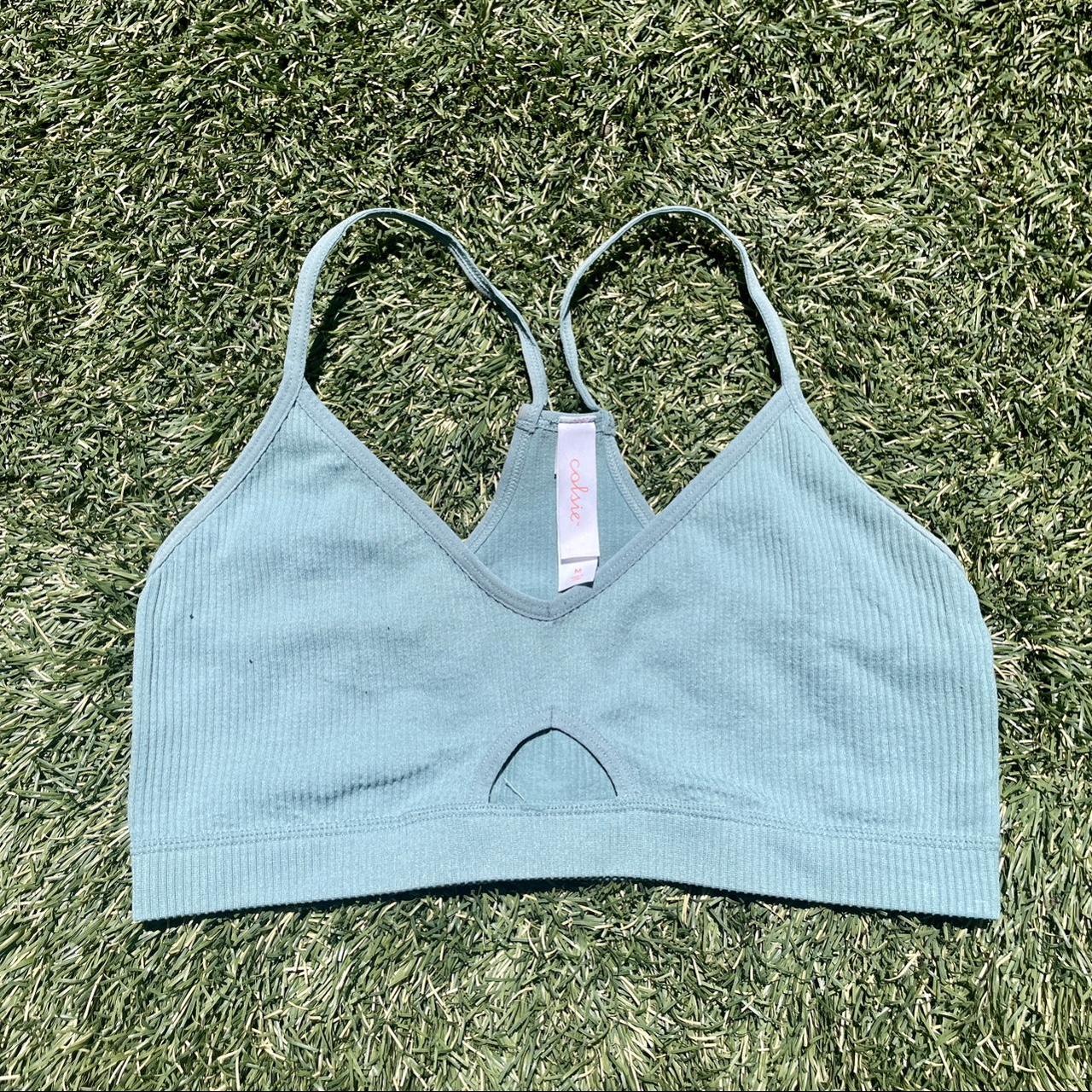 Colsie teal sports bra! 🦕🦕🦕 • DETAILS: light... - Depop