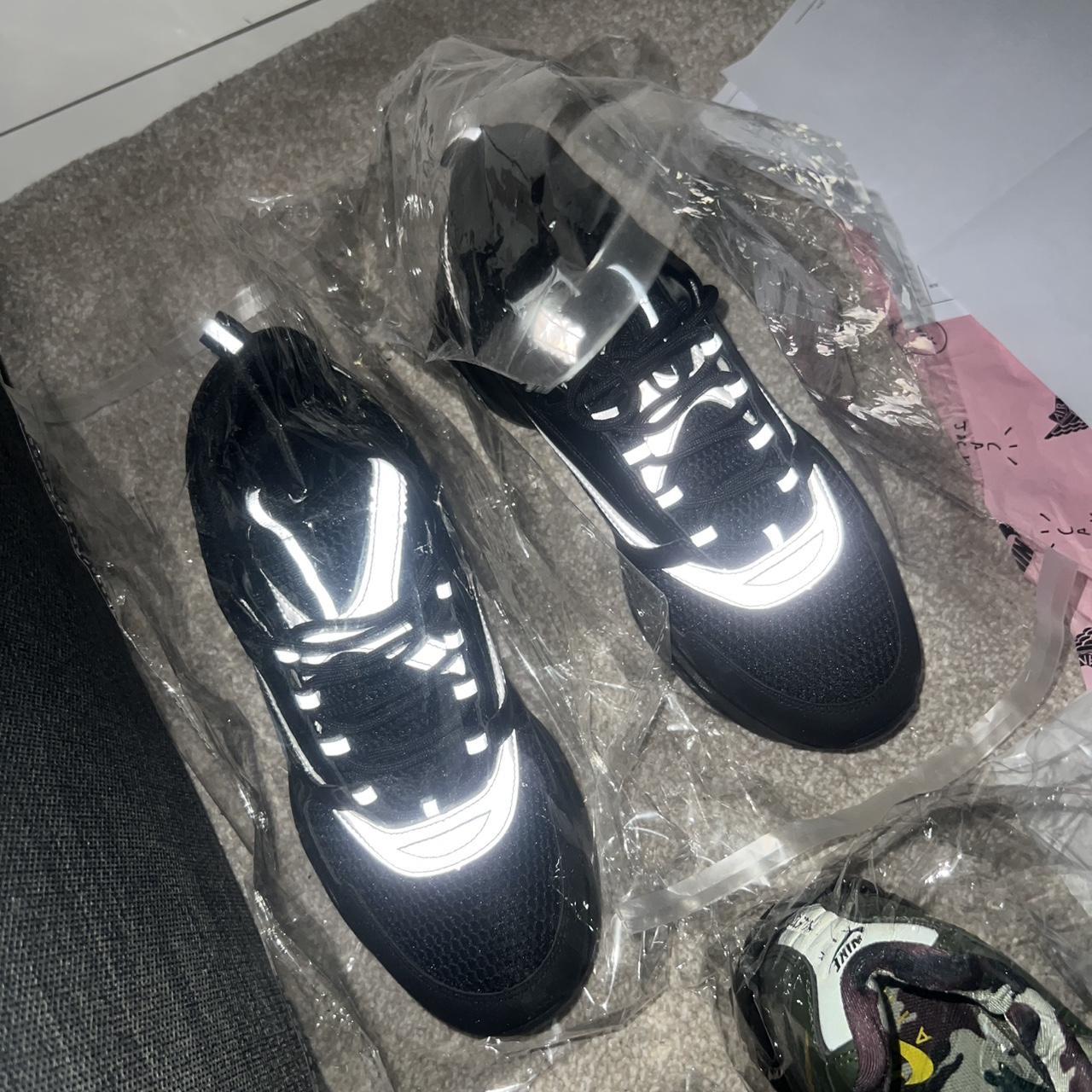 ~DIOR B22 BLACK AND WHITE REFLECTIVE ~Size Uk 9 Eu... | Depop