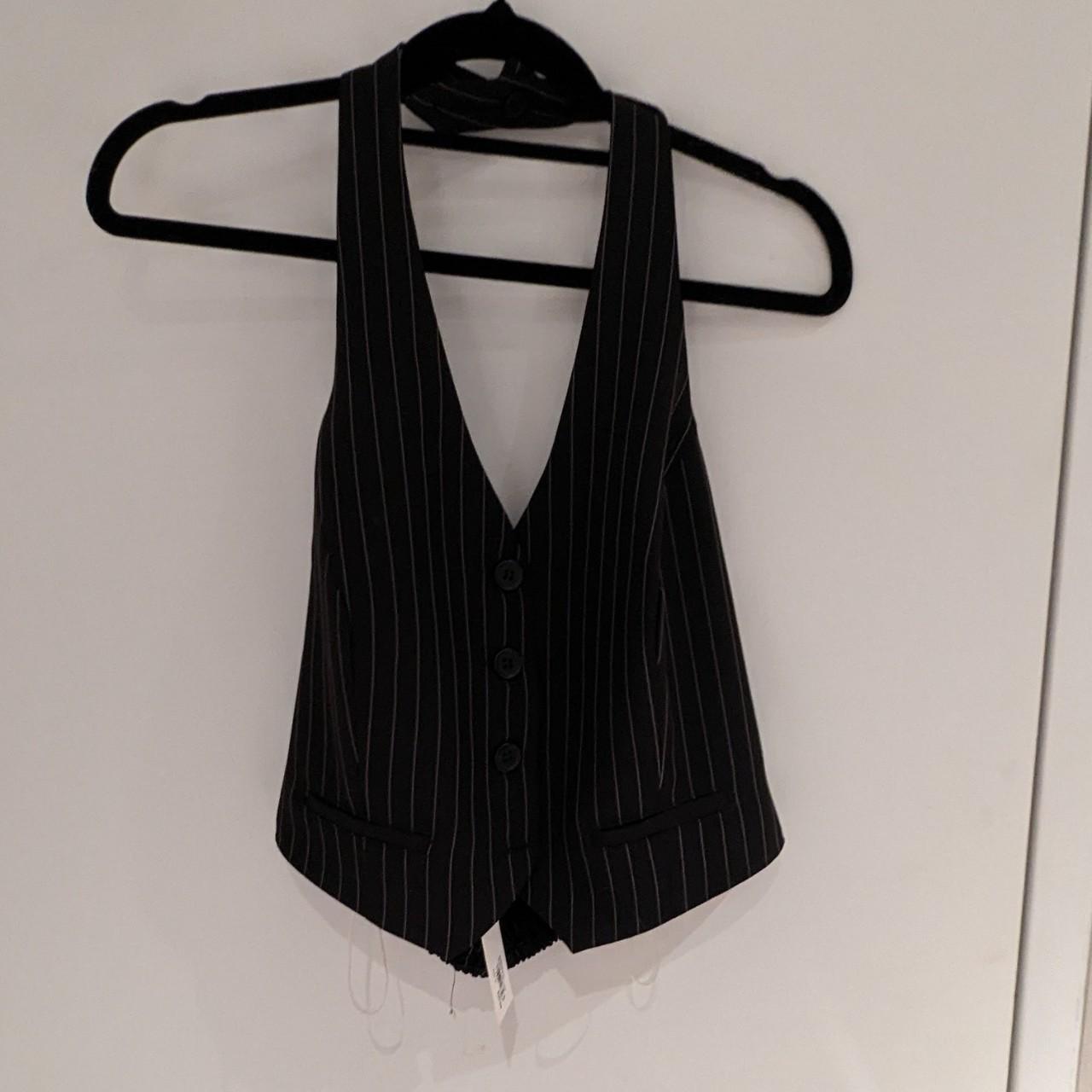Glassons pinstripe halter vest Size 10 BNWT - Depop