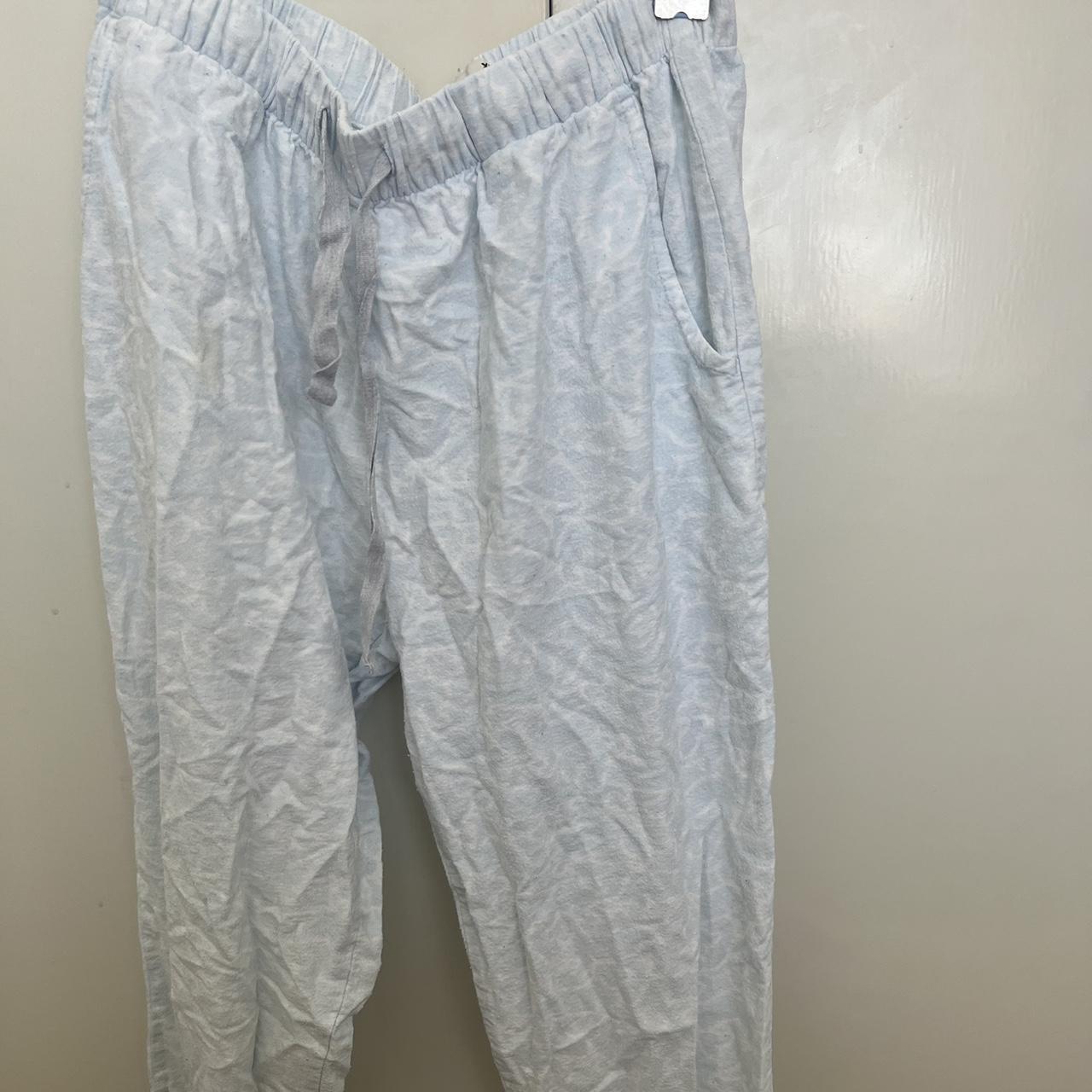 Aqua and white long Peteralexander winter pjs - Depop