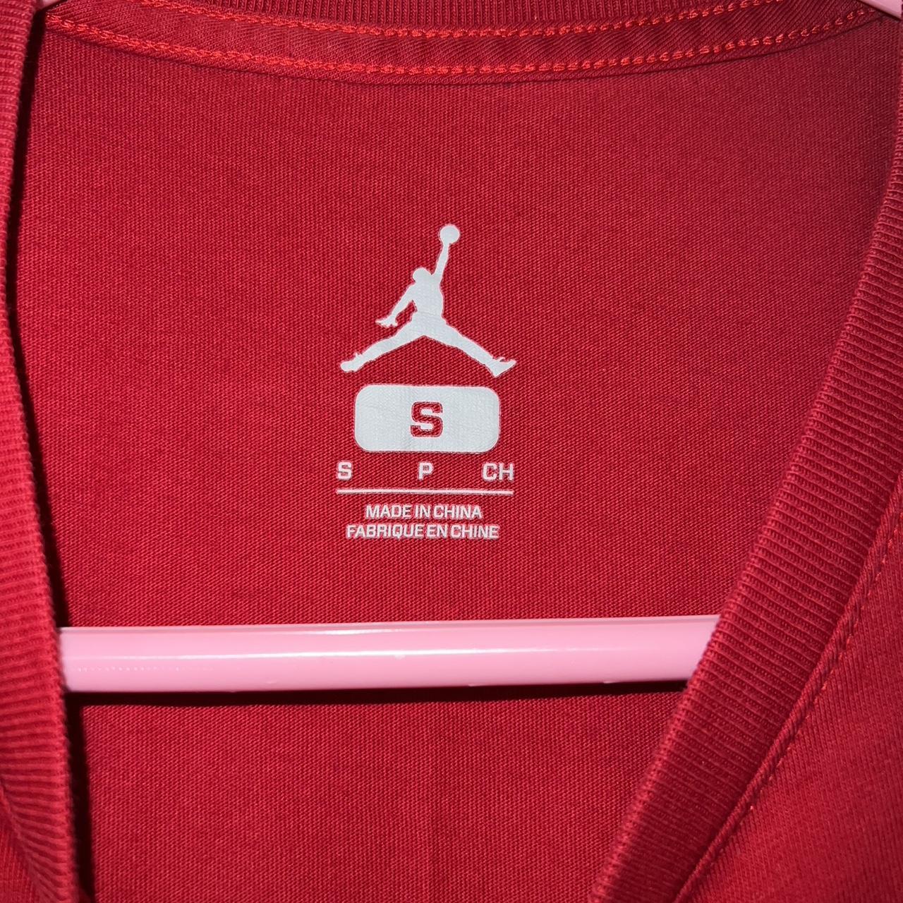 Red Jordan T-shirt Size small Never worn but tags... - Depop
