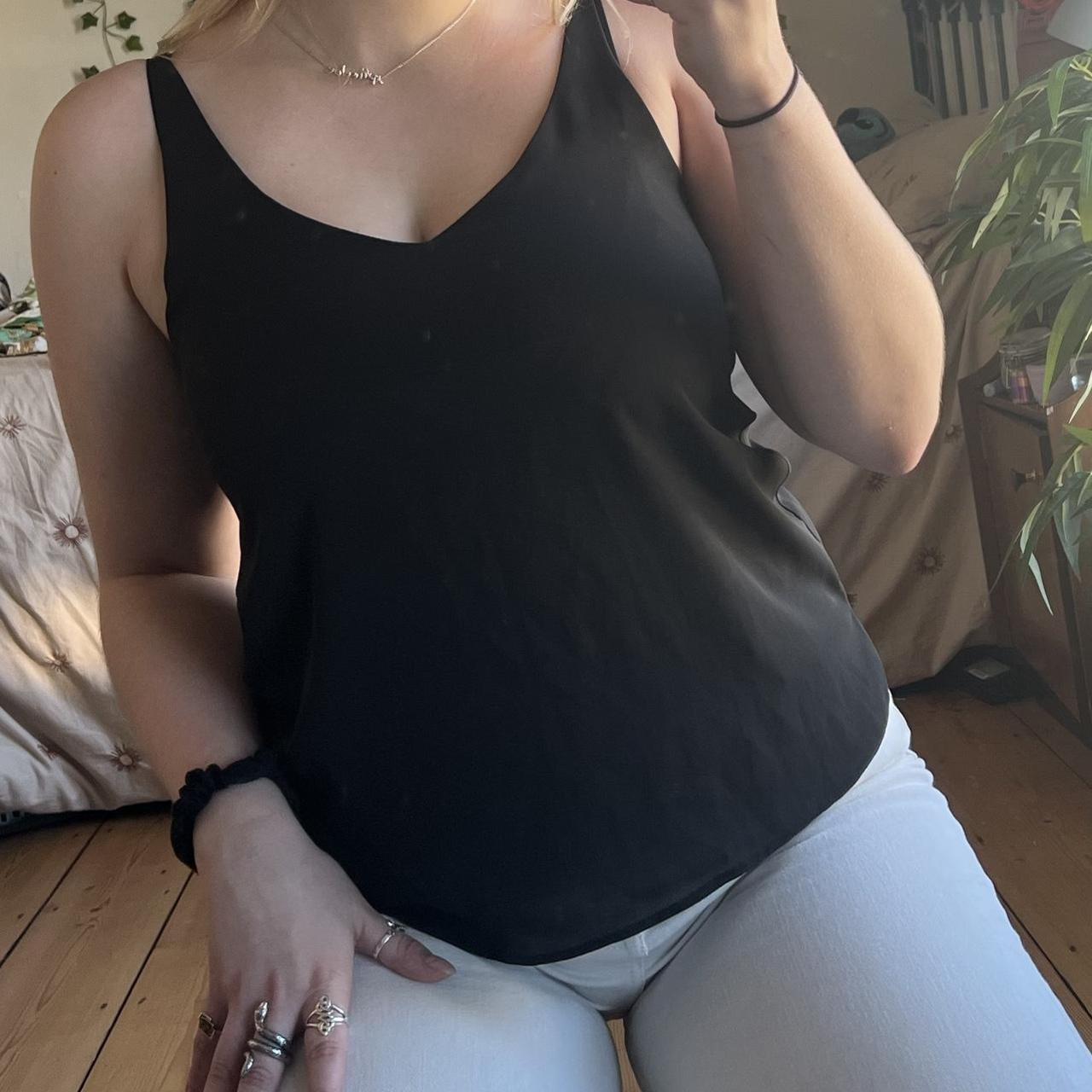 black topshop flowly minimalist top #topshop... - Depop