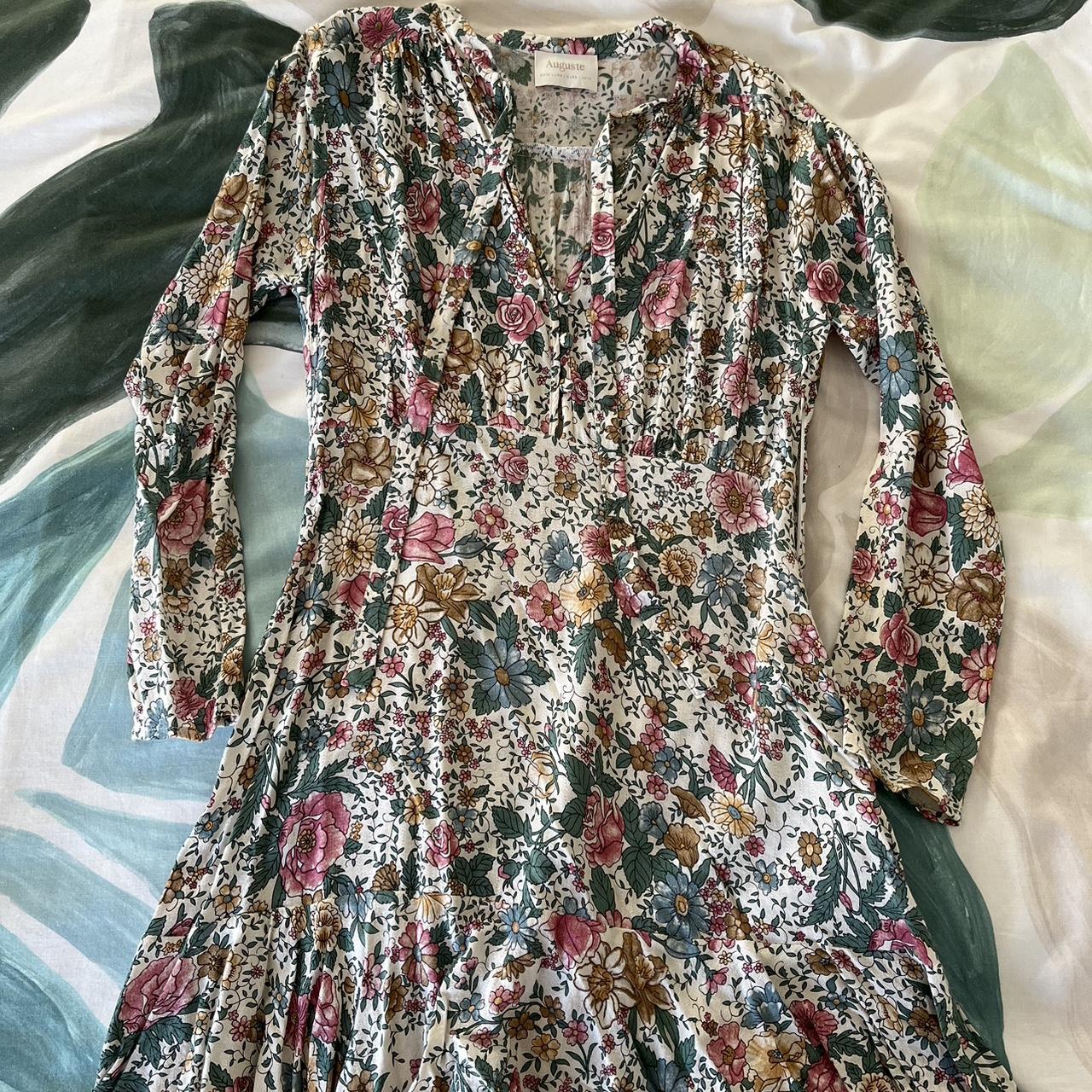 Auguste The Label Long Sleeve Mini Dress Only worn... - Depop