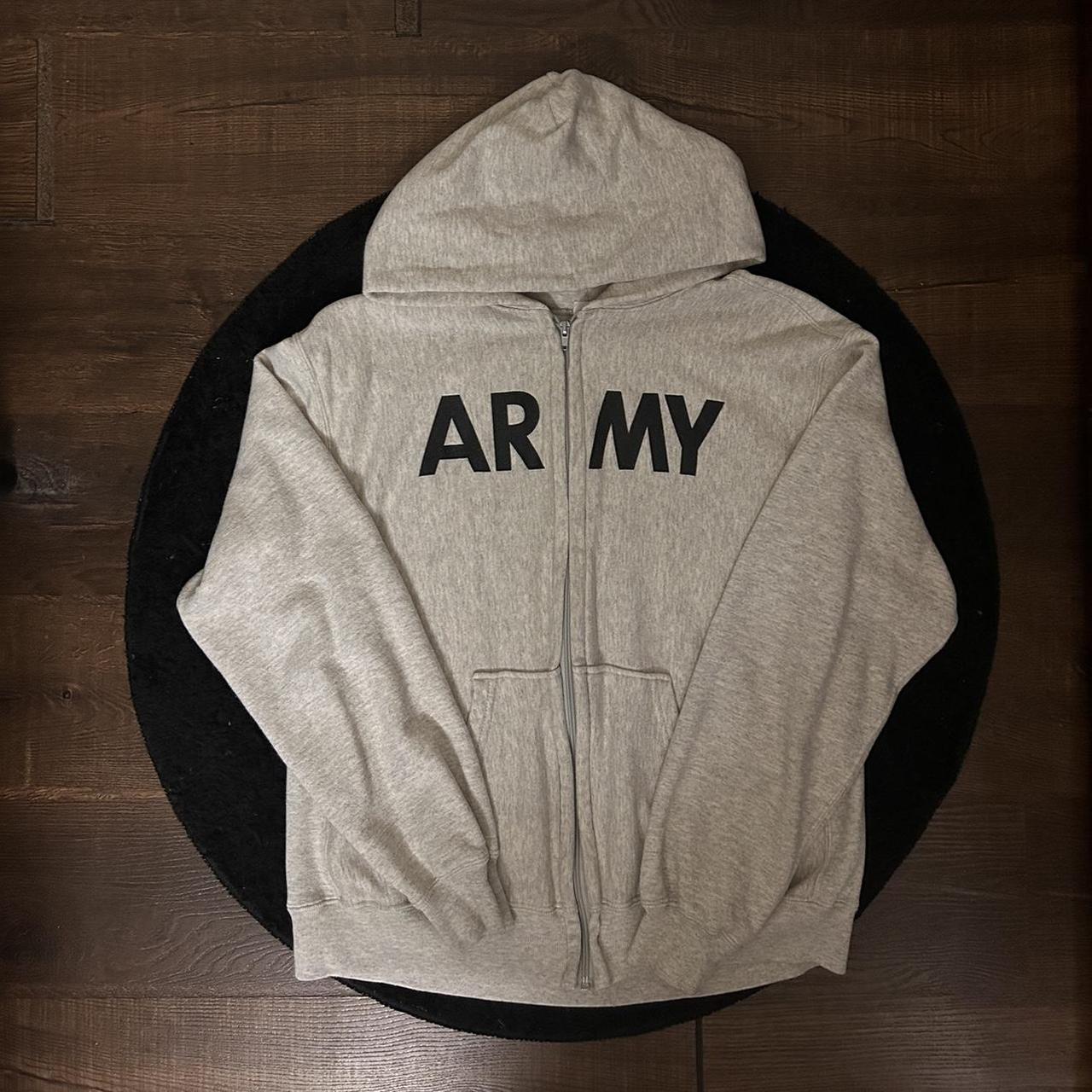 Vintage Army Zip up Size L Amazing Fit and... - Depop