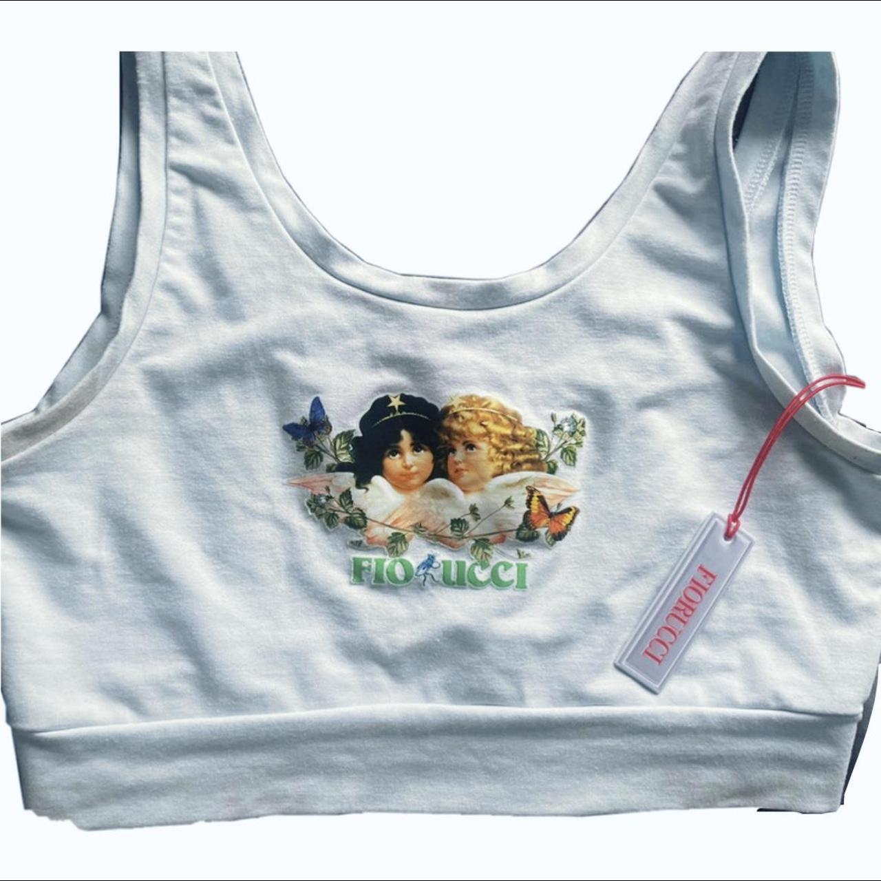 > Baby Blue Fiorucci crop top > Authentic > size S... - Depop