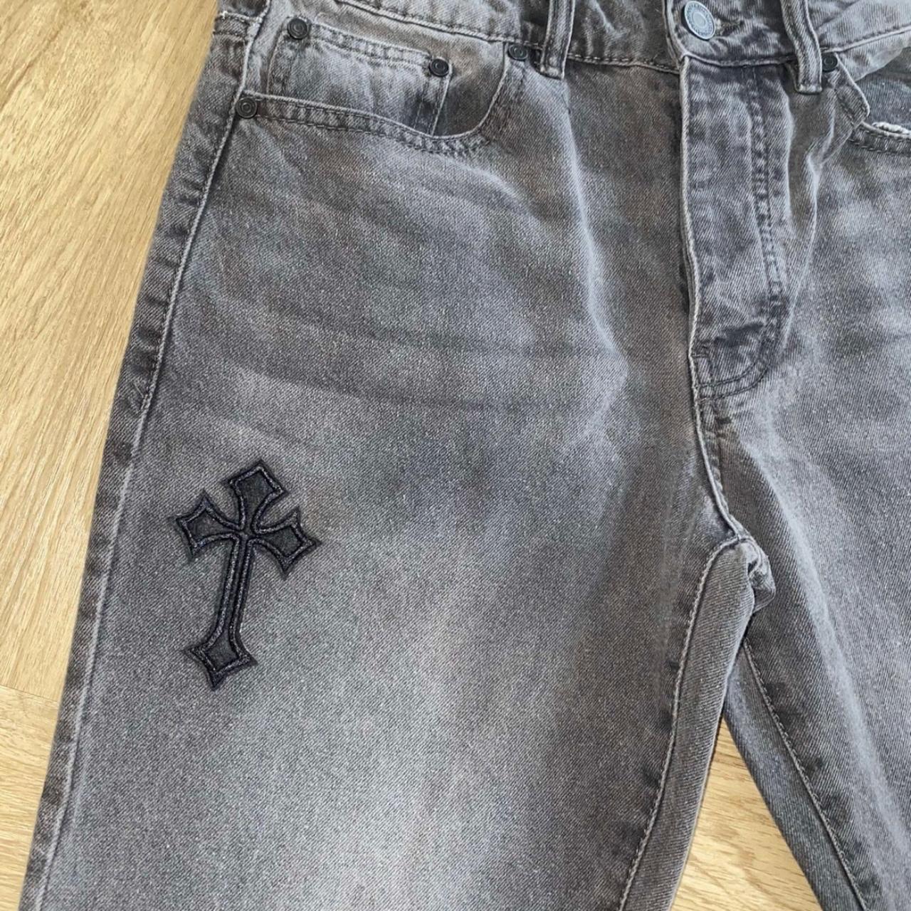Chrome hearts inspired jeans Cross jeans Chose any... - Depop