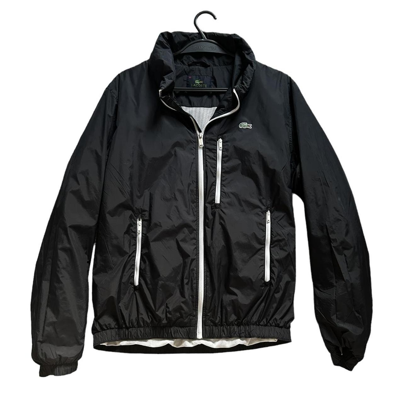 LACOSTE JACKET BLACK MEDIUM Waterproof Hood 100%... - Depop