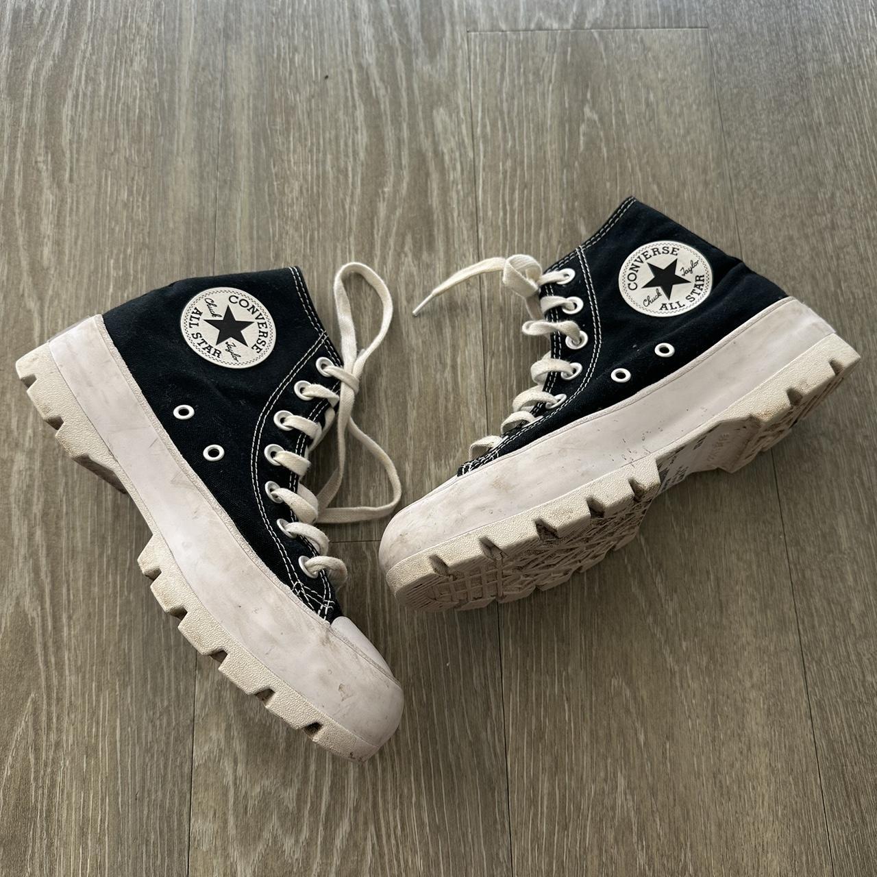 Black platform converse - fairly new -mild scuffs... - Depop