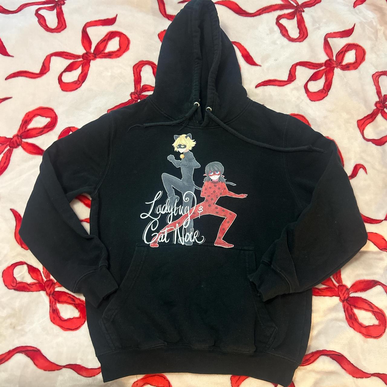Miraculous Ladybug and Chat Noir Redbubble hoodie.... | Depop