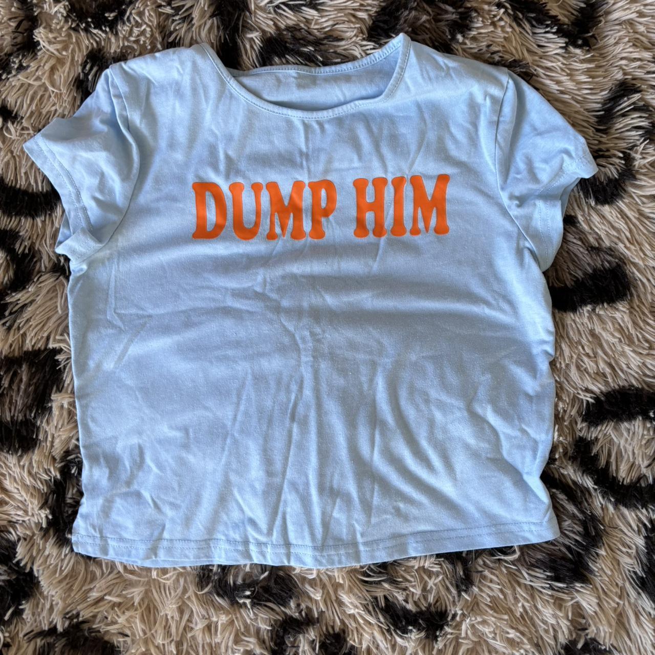 britney spears dump him baby tee fit xs/small - Depop