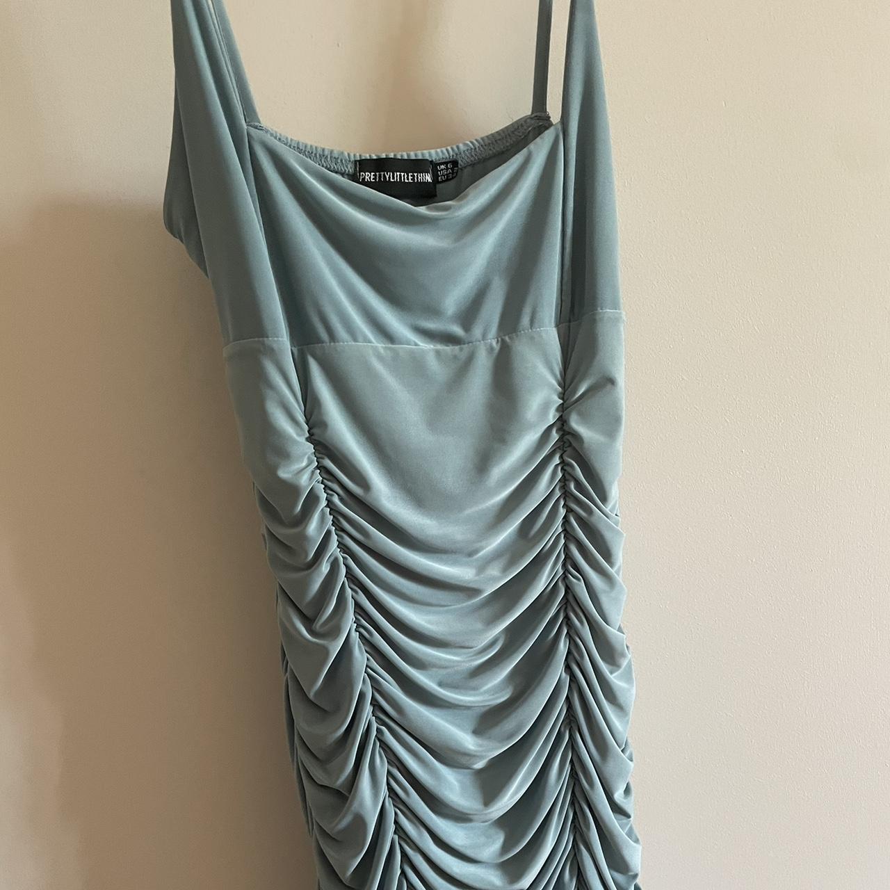 Blue Bodycon Dress from PLT Stretchy material so... - Depop