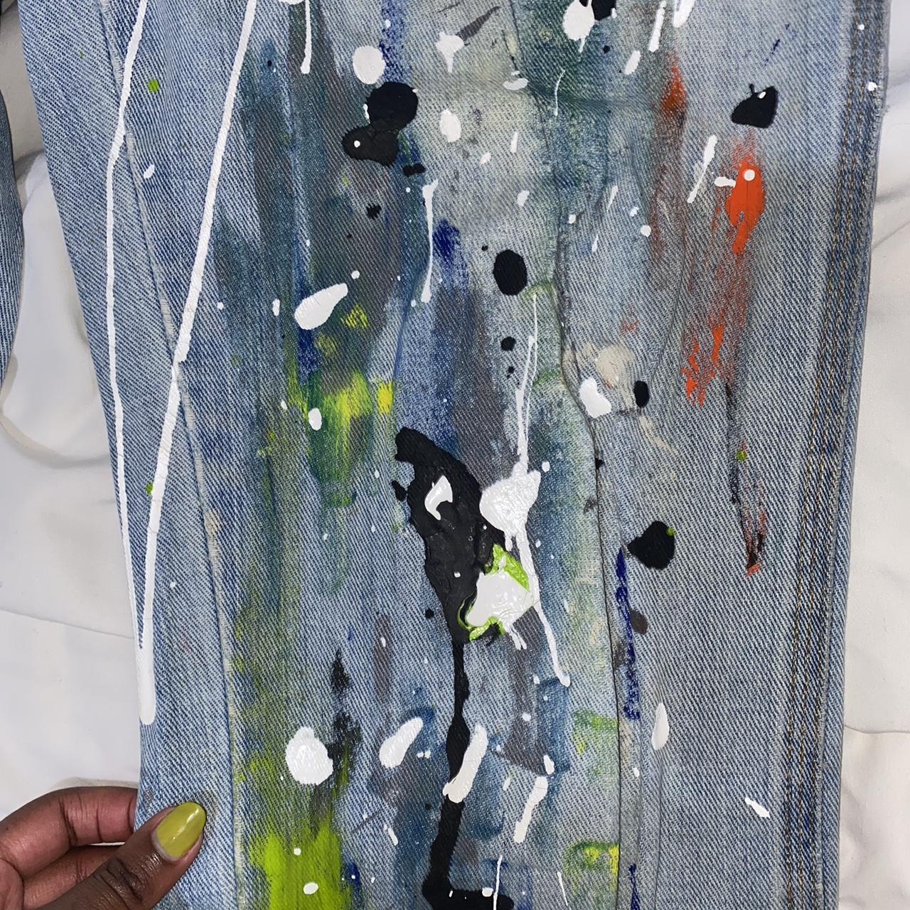 gorgeous hand painted splatter paint jeans 👖 tommy... - Depop