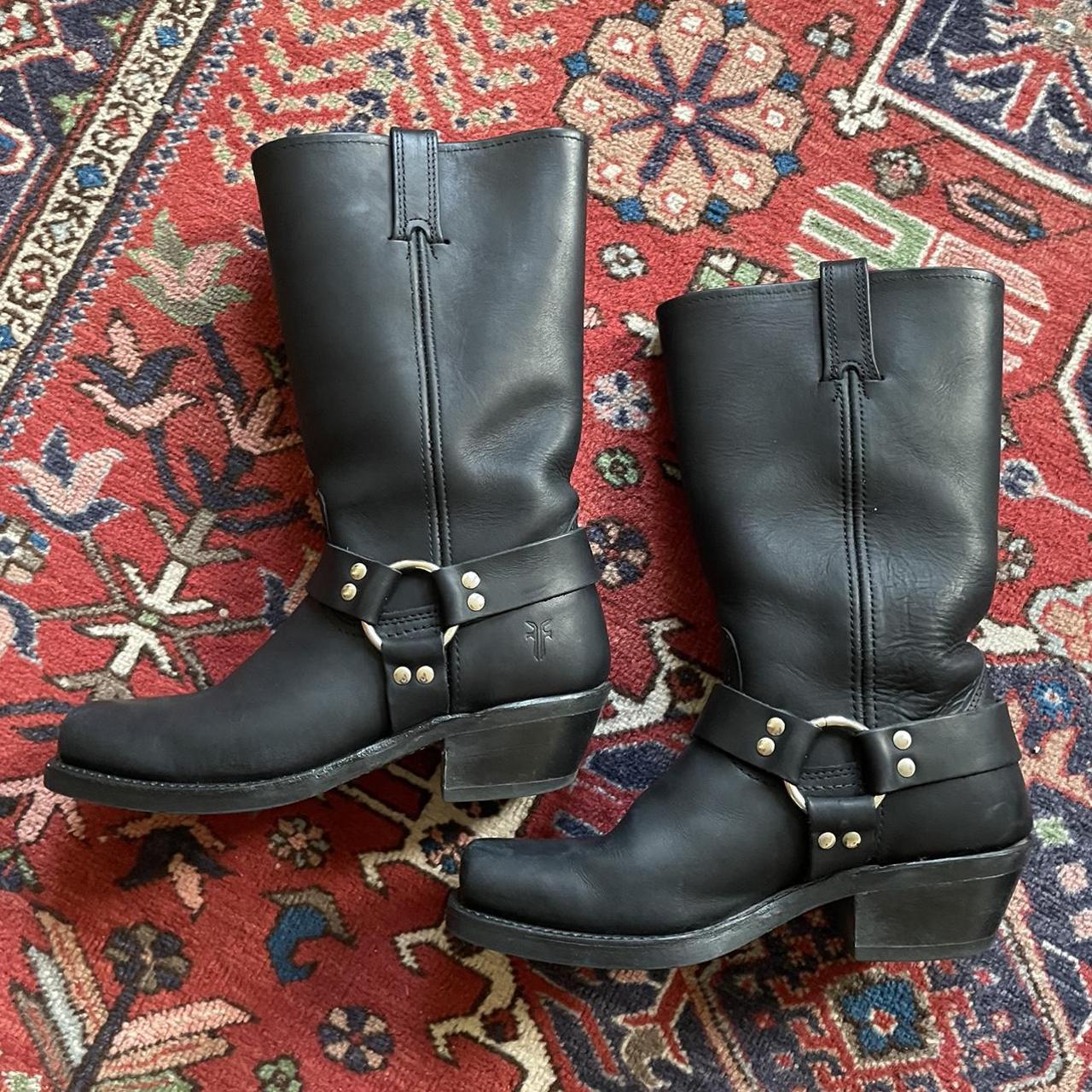Frye Harness 12R Women’s Boot in Black. These boots... - Depop