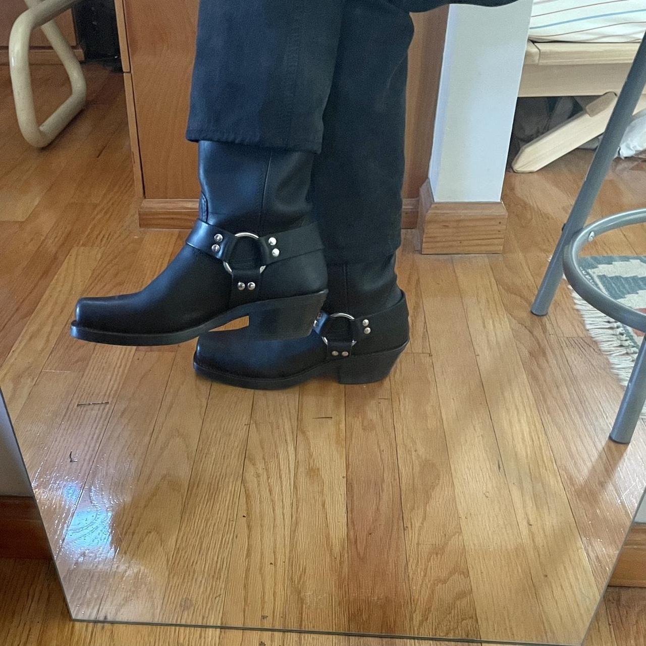 Frye Harness 12R Women’s Boot in Black. These boots... - Depop