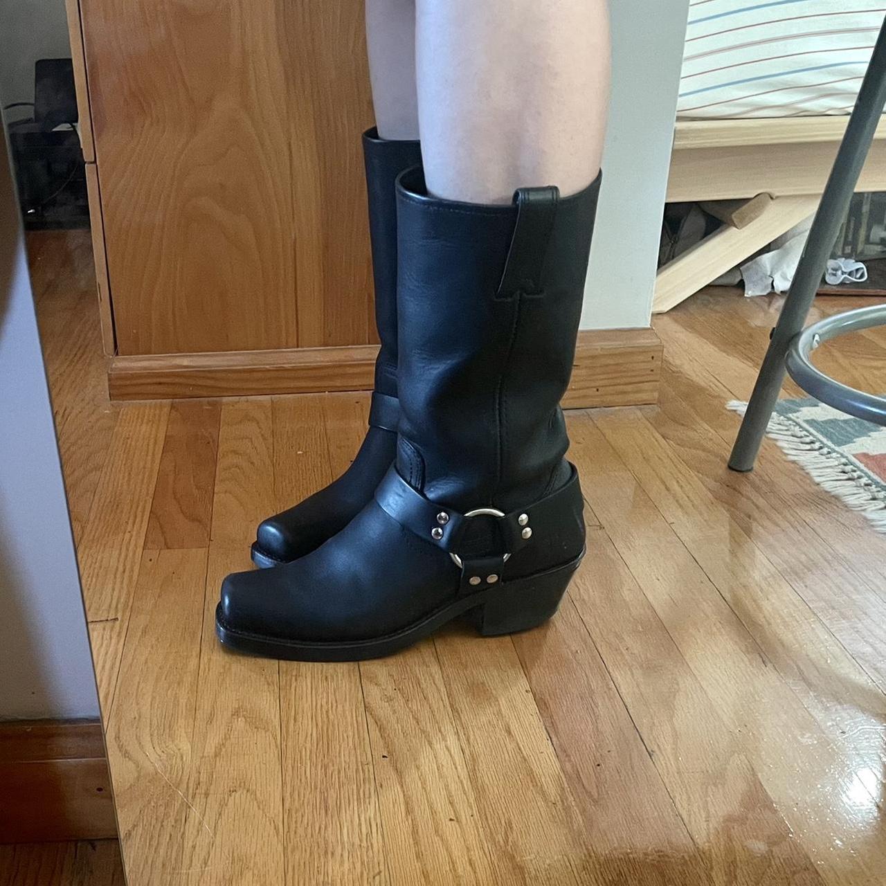 Frye Harness 12R Women’s Boot in Black. These boots... - Depop