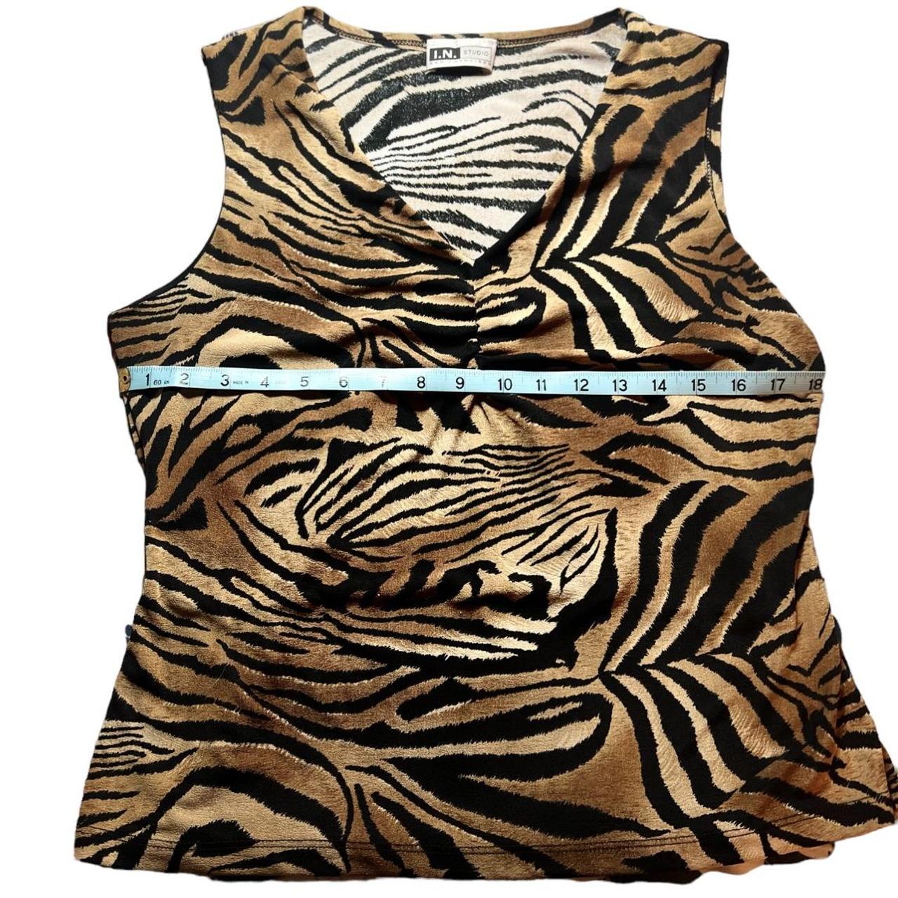 Tiger Print Tank Top I.N Studio #TigerPrint #Tank... - Depop