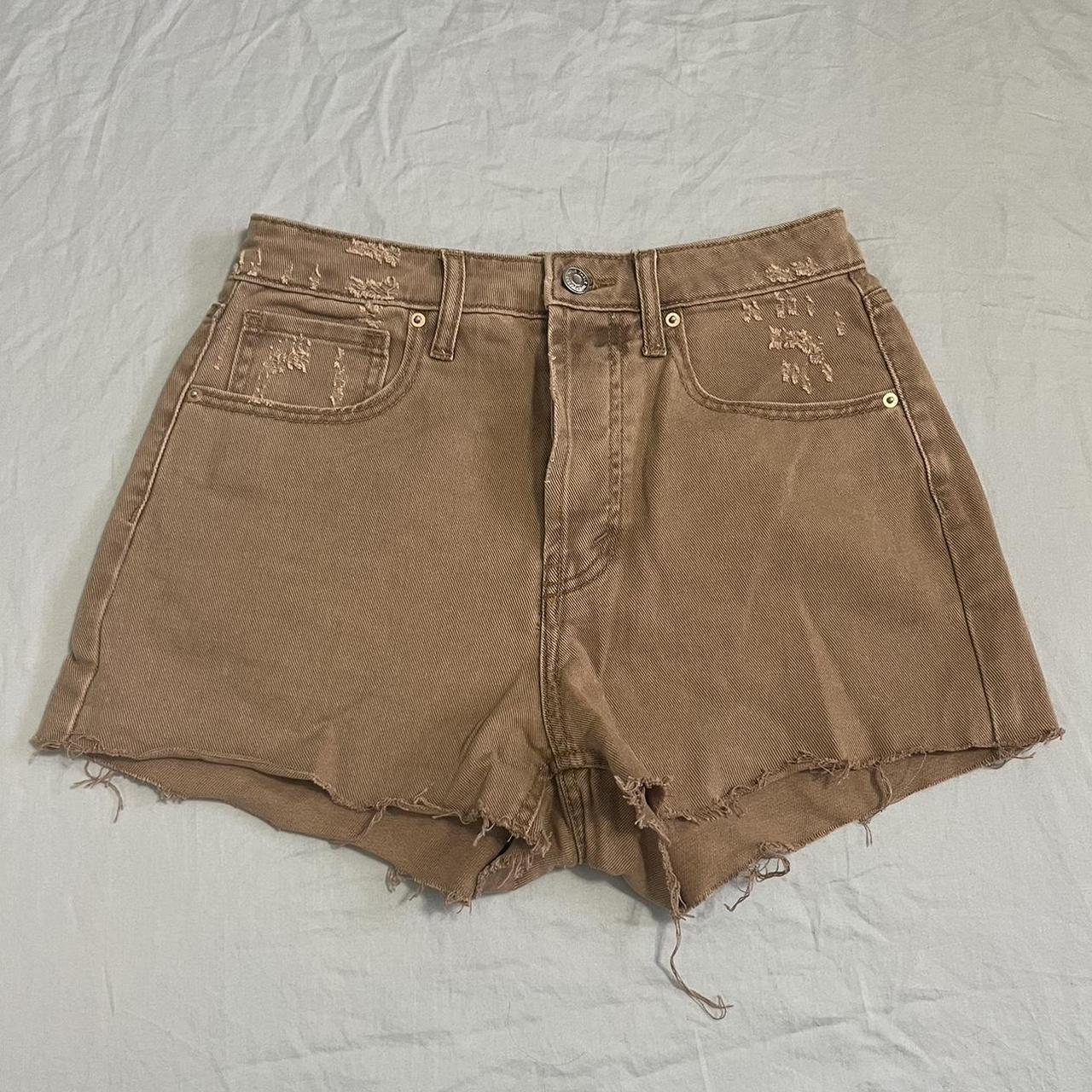 Target Wild Fable brown tan high rise jean shorts.... - Depop
