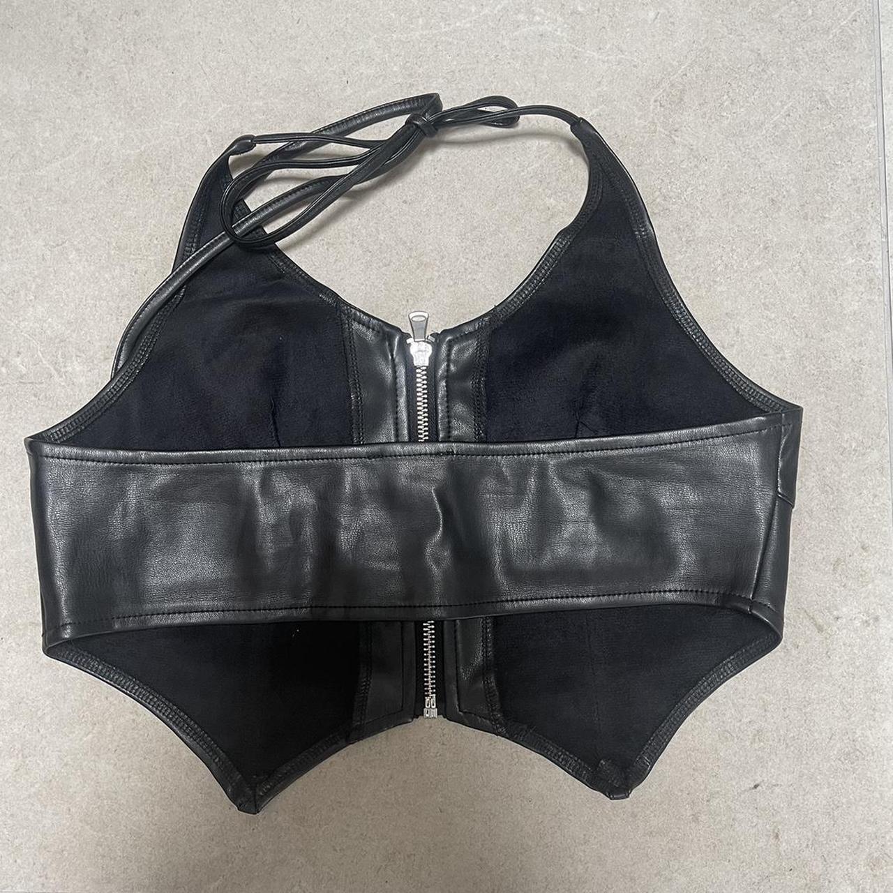 I.AM.GIA Black Leather I.AM.GIA Vixra top Size... - Depop