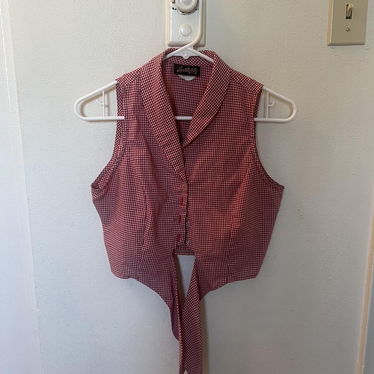 spoiled girl vintage tie top. actually the... - Depop