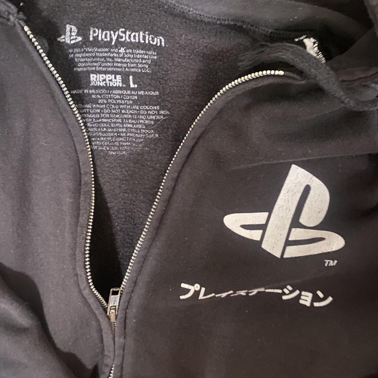 super cool black playstation zip up size... - Depop