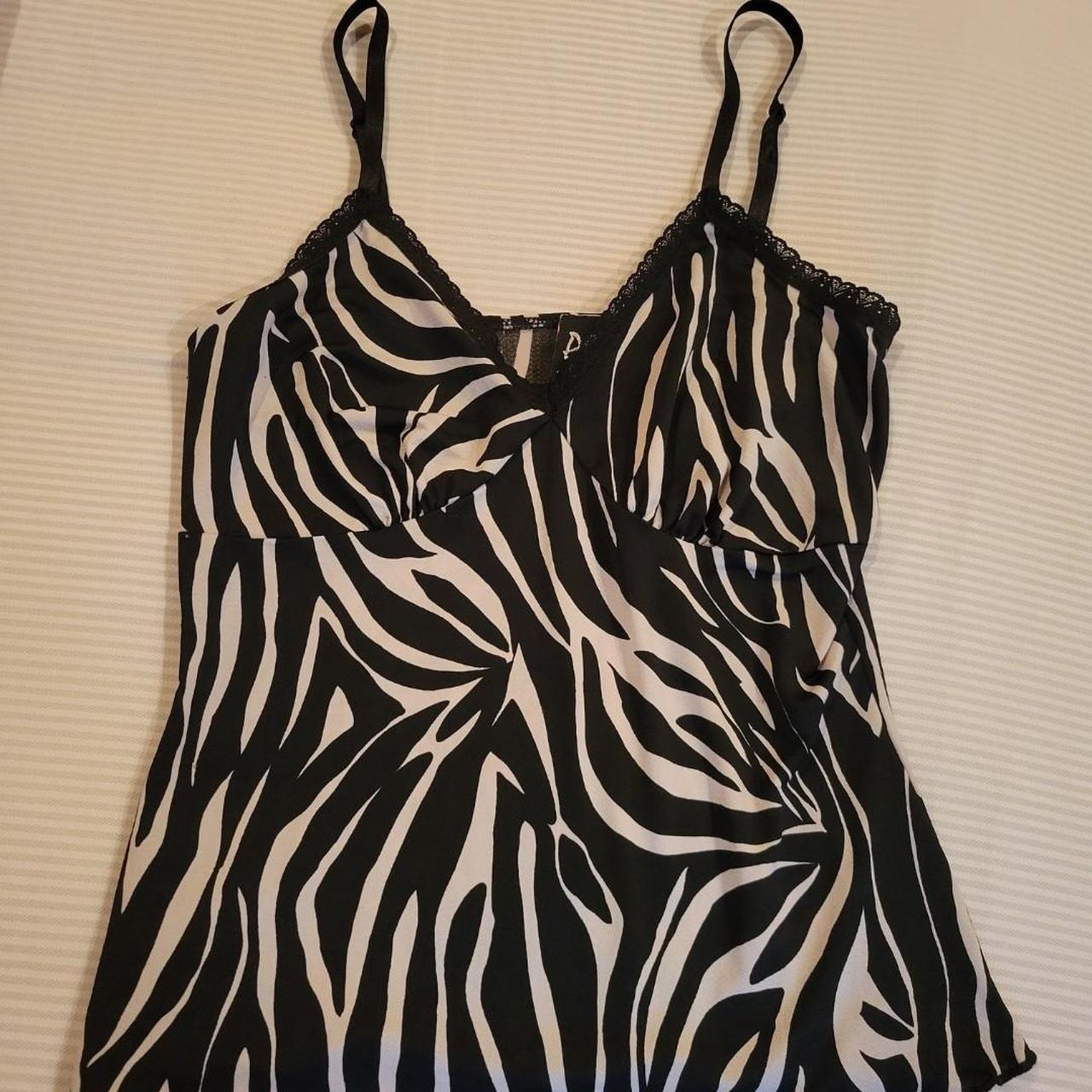 Zebra print Cami lingerie top. Super cute and can be... - Depop