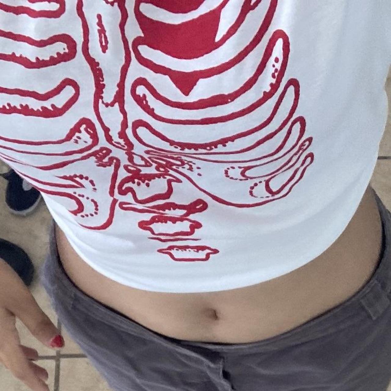 small skeleton top •worn a couple of times •crop... - Depop