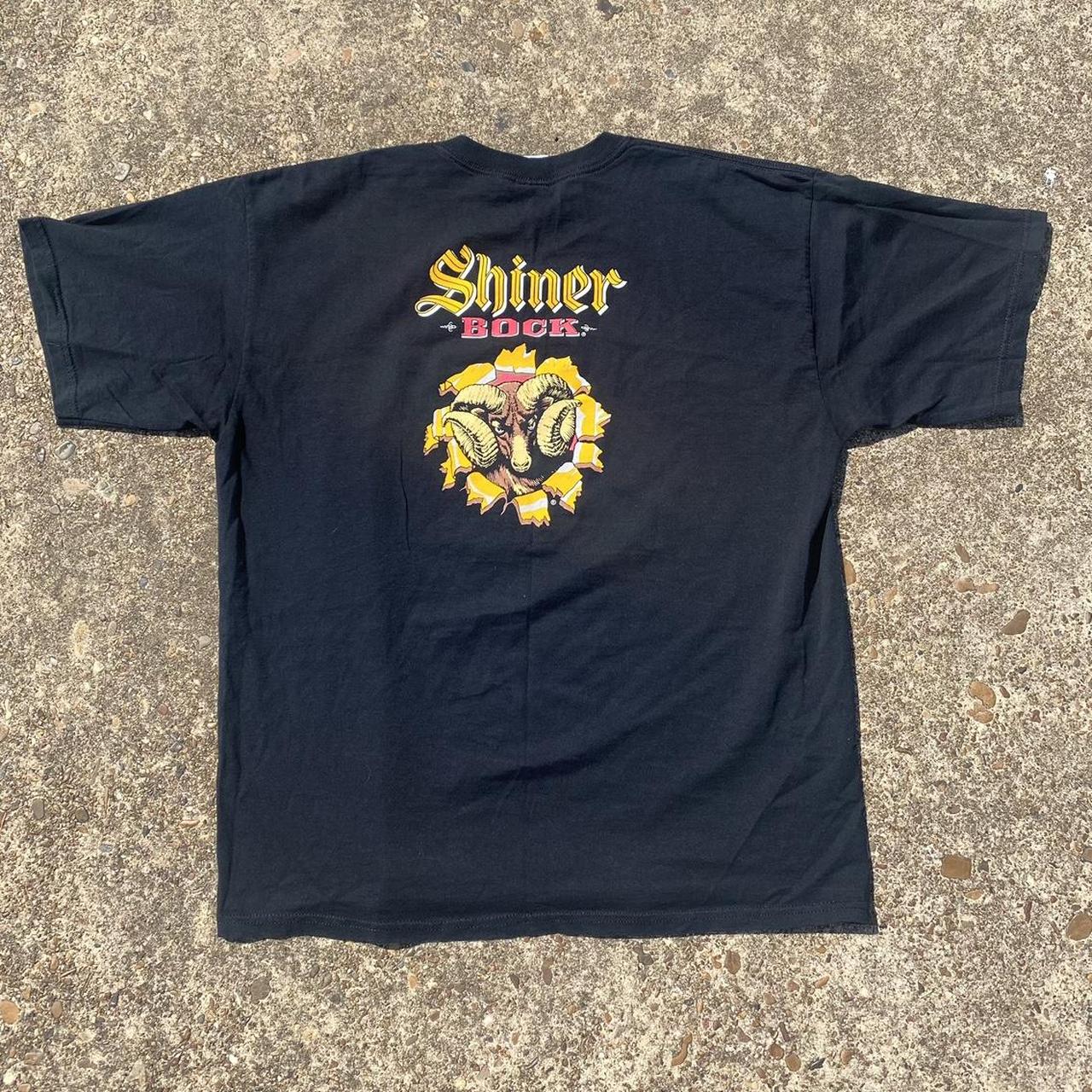 Vintage Shiner Rock T-shirt-XL #vintage #beer #y2k... - Depop