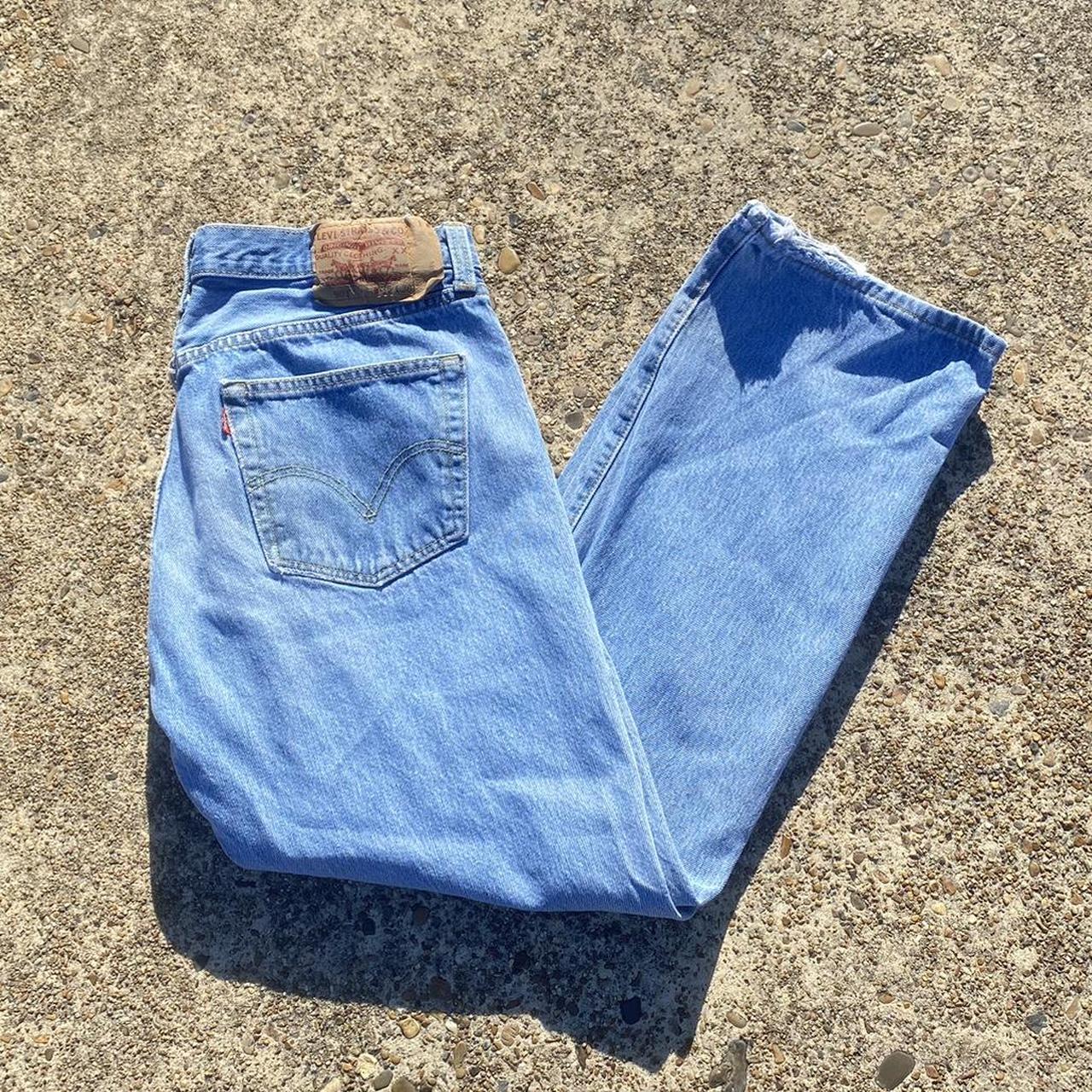 Vintage 501 Levi’s Light blue jeans-35x30 #wrangler... - Depop