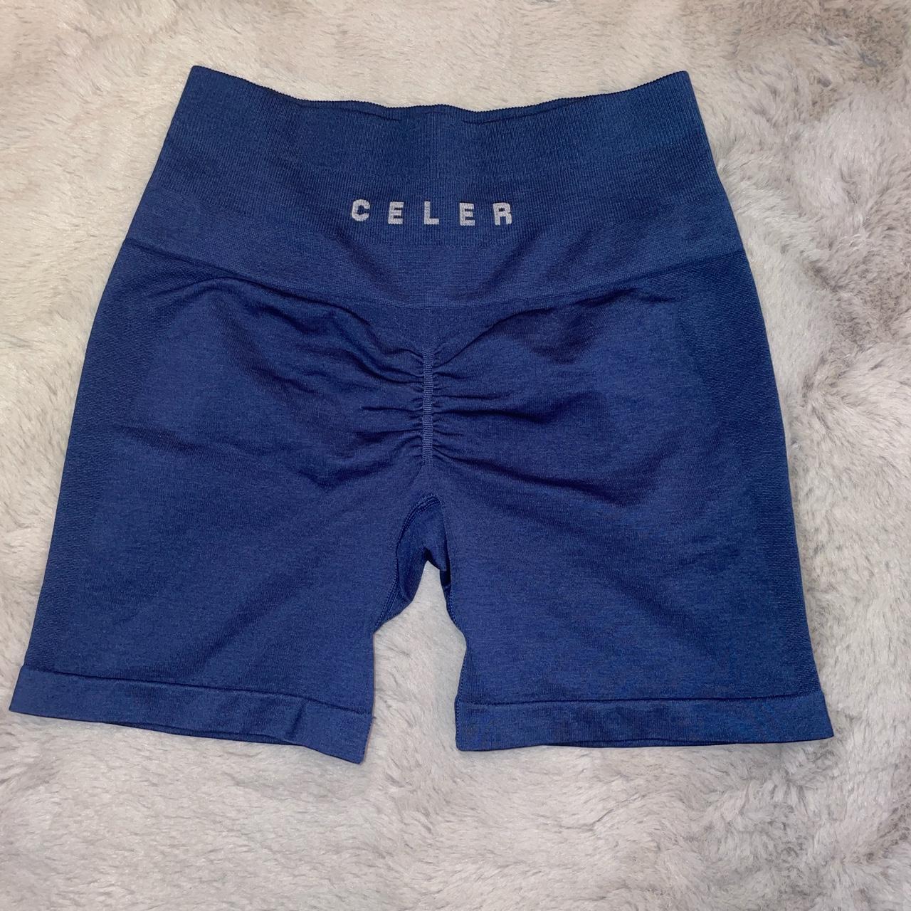 -celer Amazon shorts -navy blue -never worn -size xs - Depop