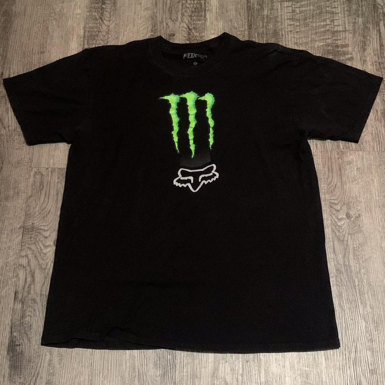 Monster x Fox t graphic t shirt Size Large Good... - Depop