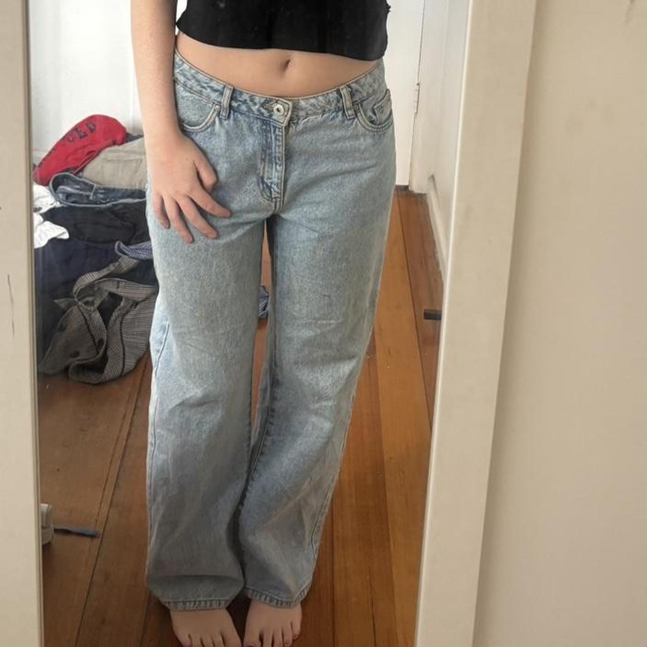 Factorie low-mid rise blue baggy jeans Says Size... | Depop