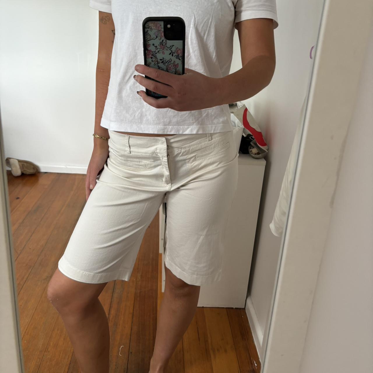 Insane Vintage Esprit Cream Jorts!! Size 12 but I... | Depop