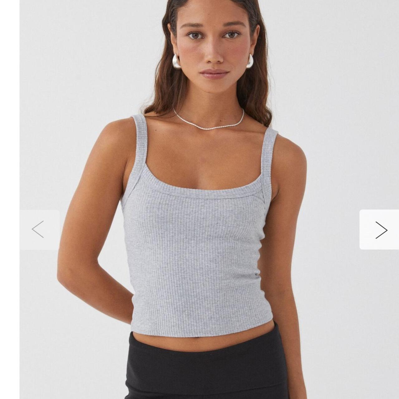 supre grey riri tank size s perfect condition only... - Depop