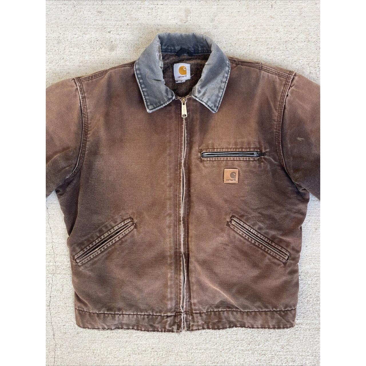 Carhartt Men's Brown Jacket RARE Carhartt Detroit... - Depop