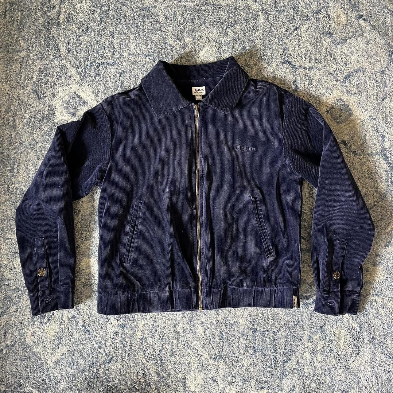 Corduroy navy Rhythm jacket. Size S but would also... - Depop