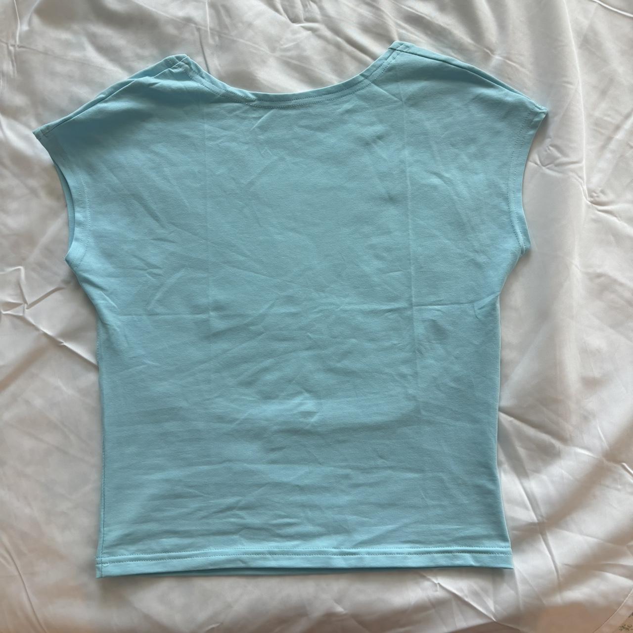 Blue backless top. Only worn once repop | Depop