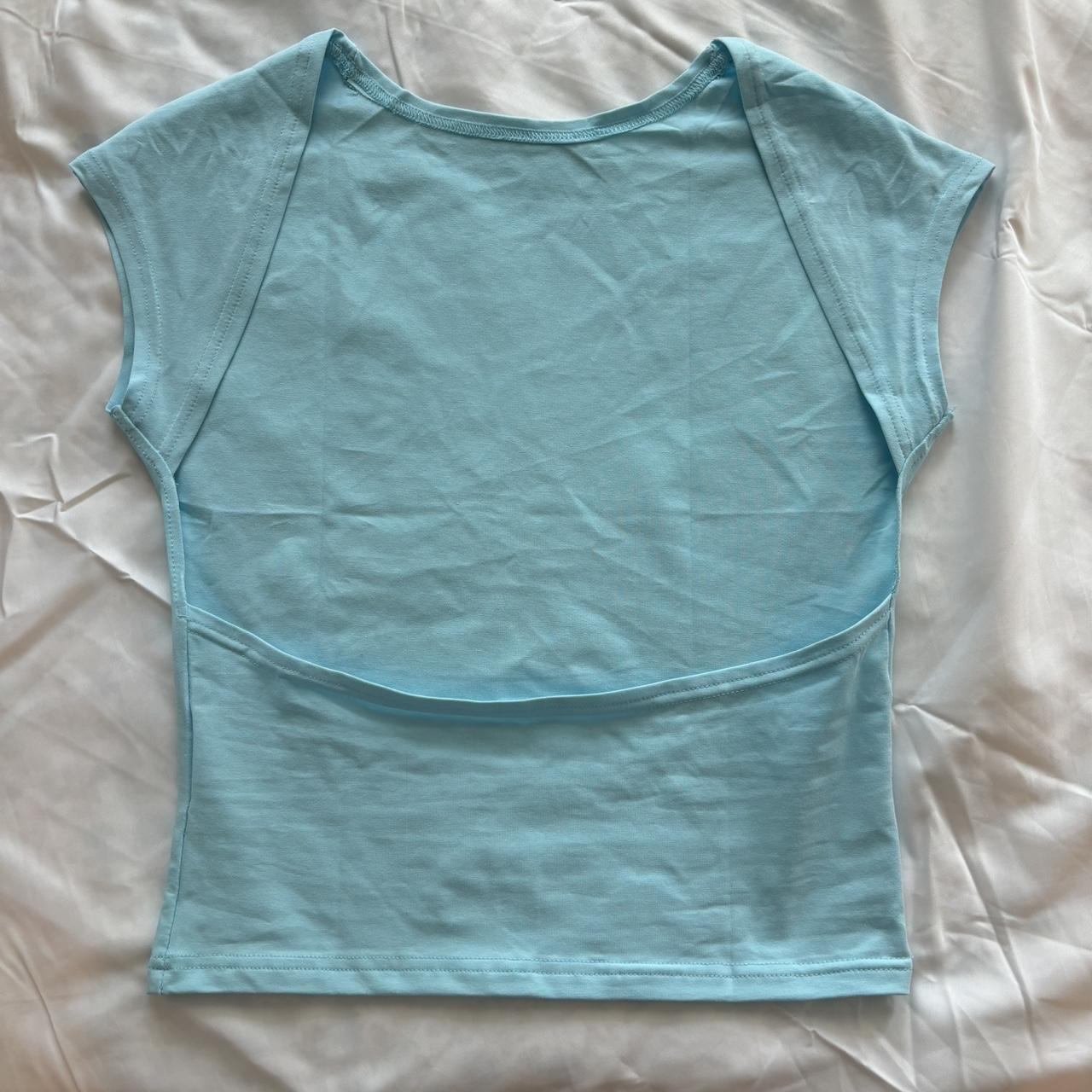 Blue backless top. Only worn once repop | Depop